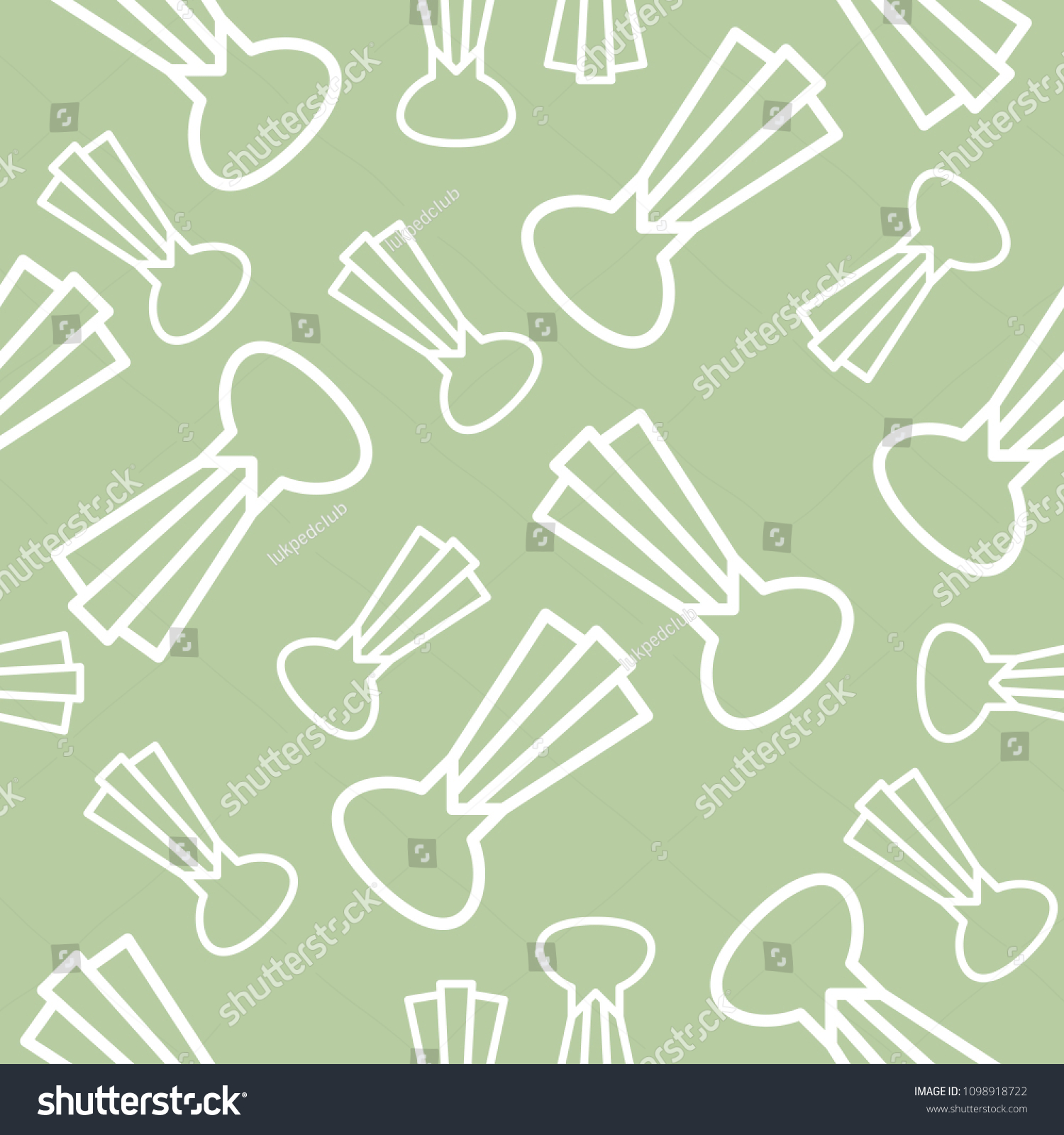 Leek Spring Onion Outline Seamless Pattern Stock Vector (Royalty Free ...