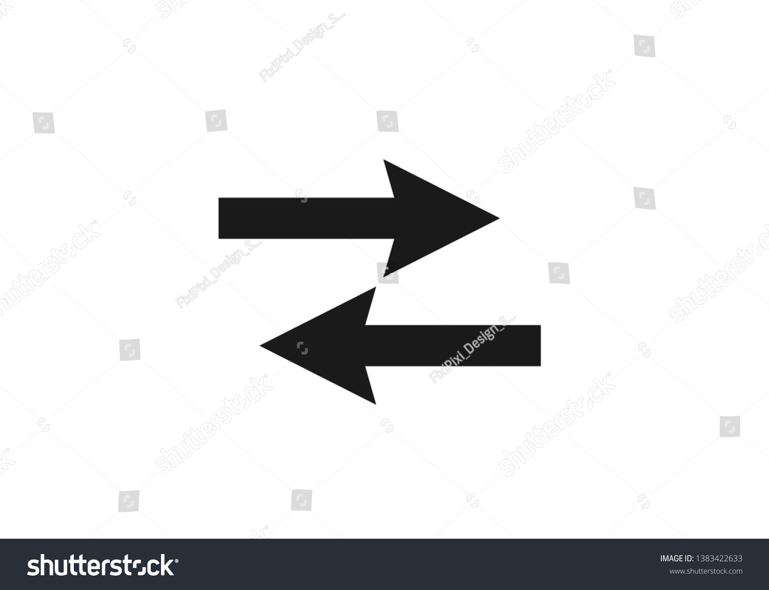 Left Right Black Arrow Icon Vector Stock Vector (Royalty Free ...