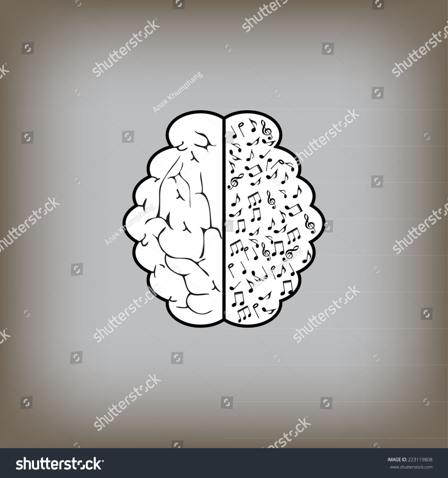 Left Right Brain Vector Illustration Stock Vector (Royalty Free) 223119808