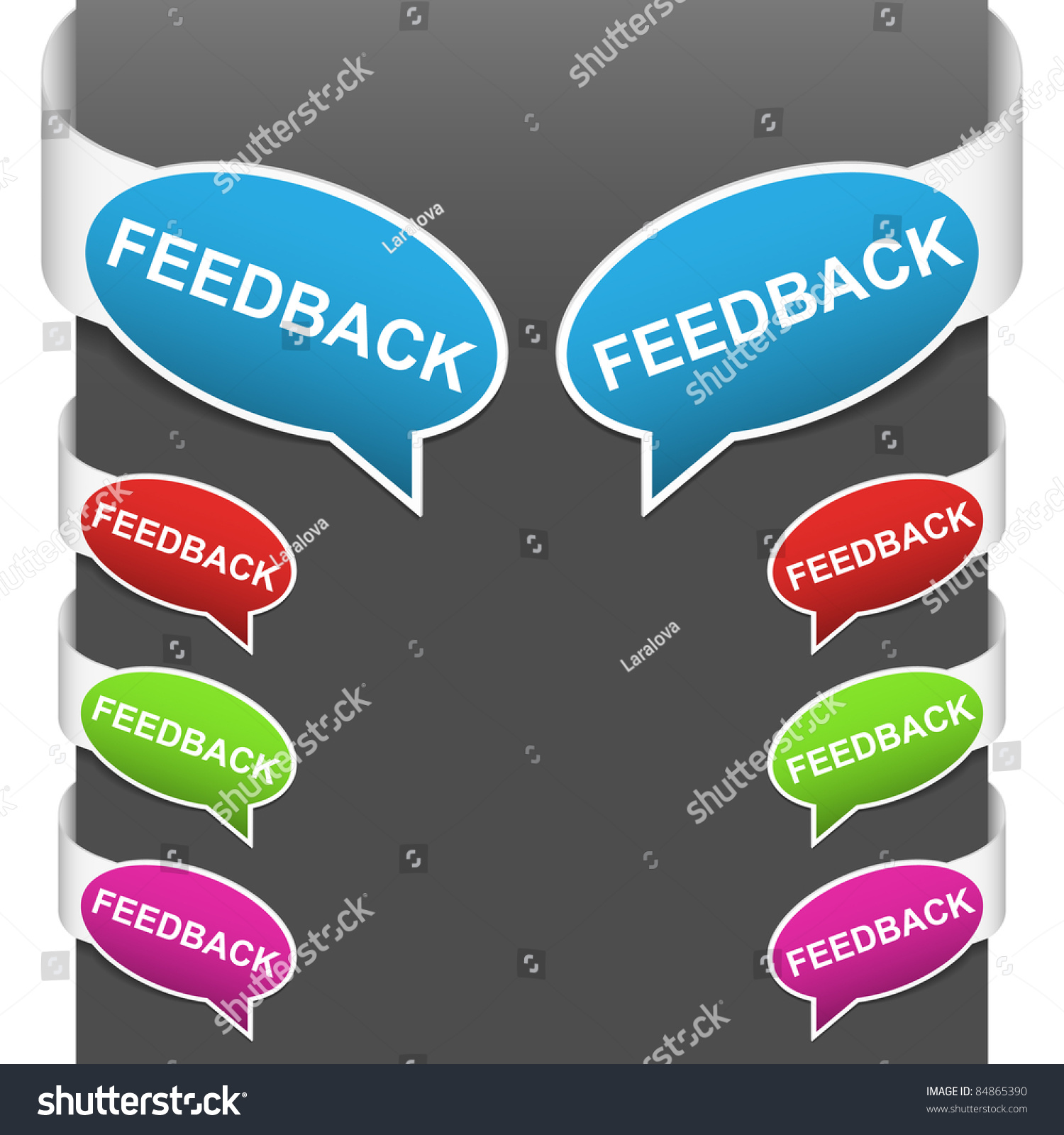 Left Right Side Signs Feedback Vector: vector de stock (libre de ...