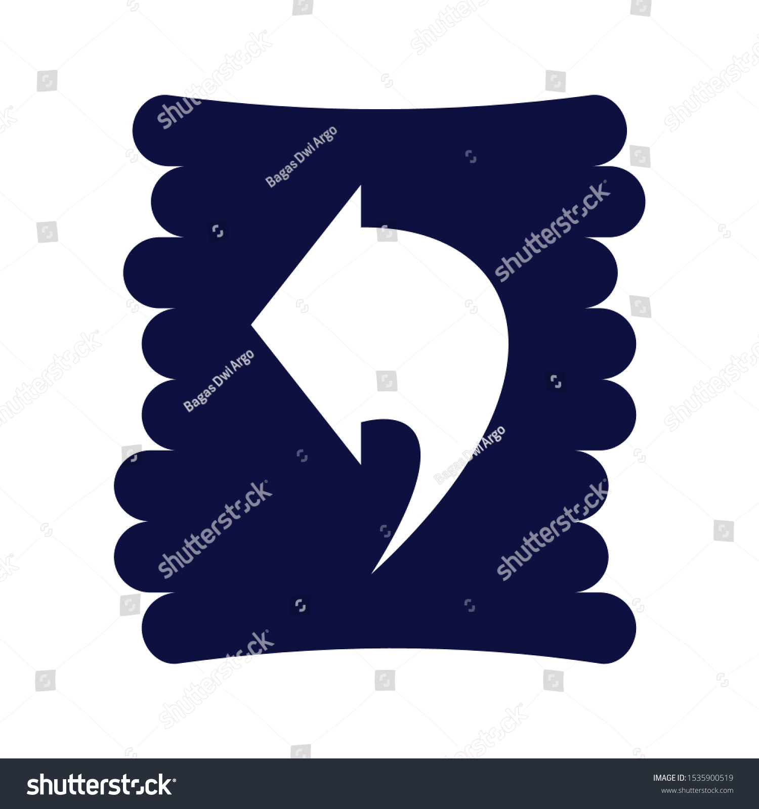 Left Arrow Logo Design Template Stock Vector (Royalty Free) 1535900519 ...