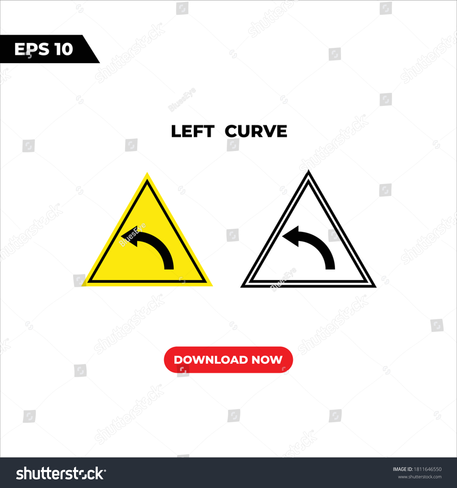 Left Curve Illustration Vector Design Stock Vector (Royalty Free ...
