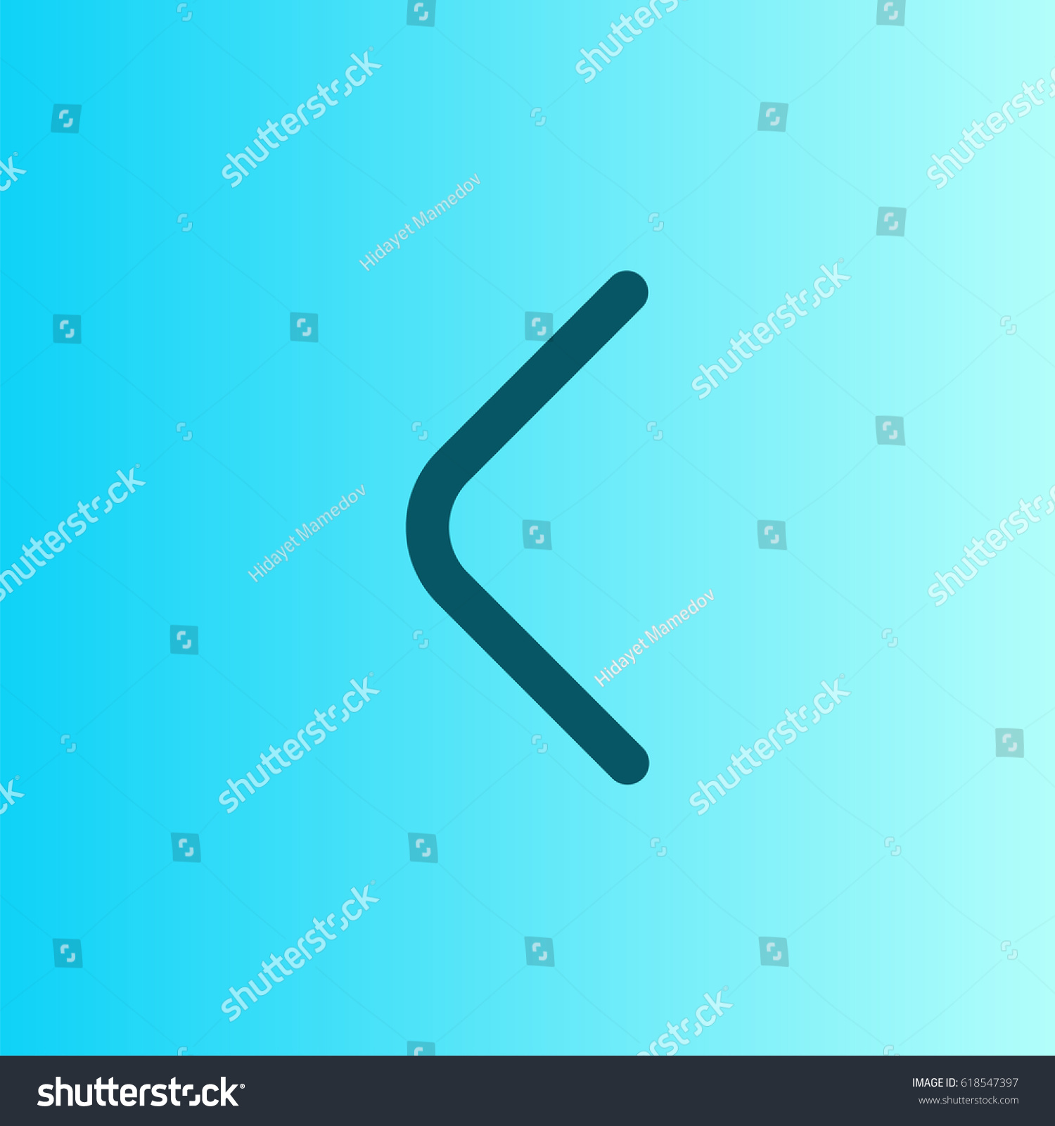 Left Direction Arrow Icon Line Style Stock Vector (Royalty Free ...