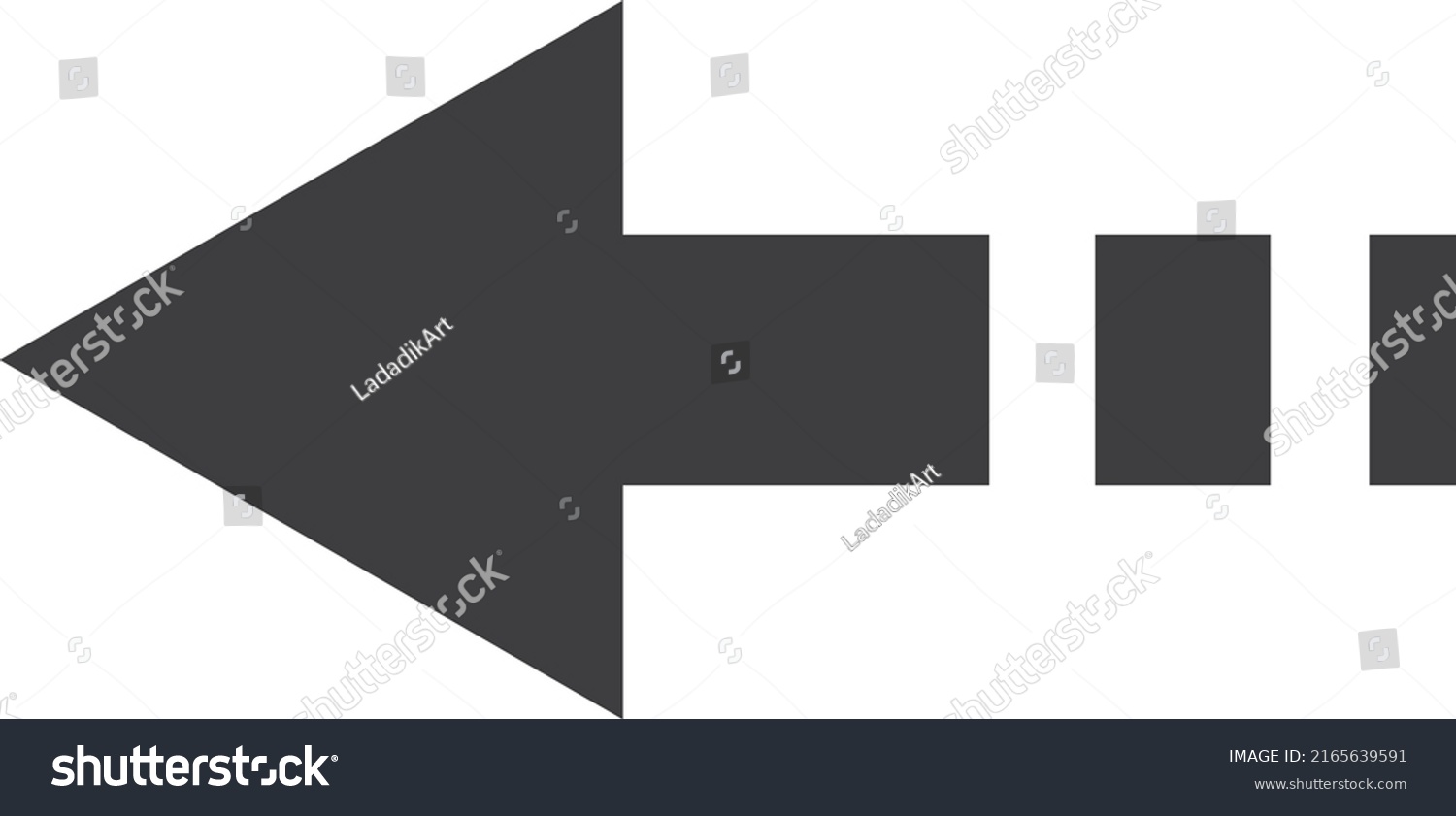 Left Direction Pointer Icon Black Arrow Stock Vector (Royalty Free ...
