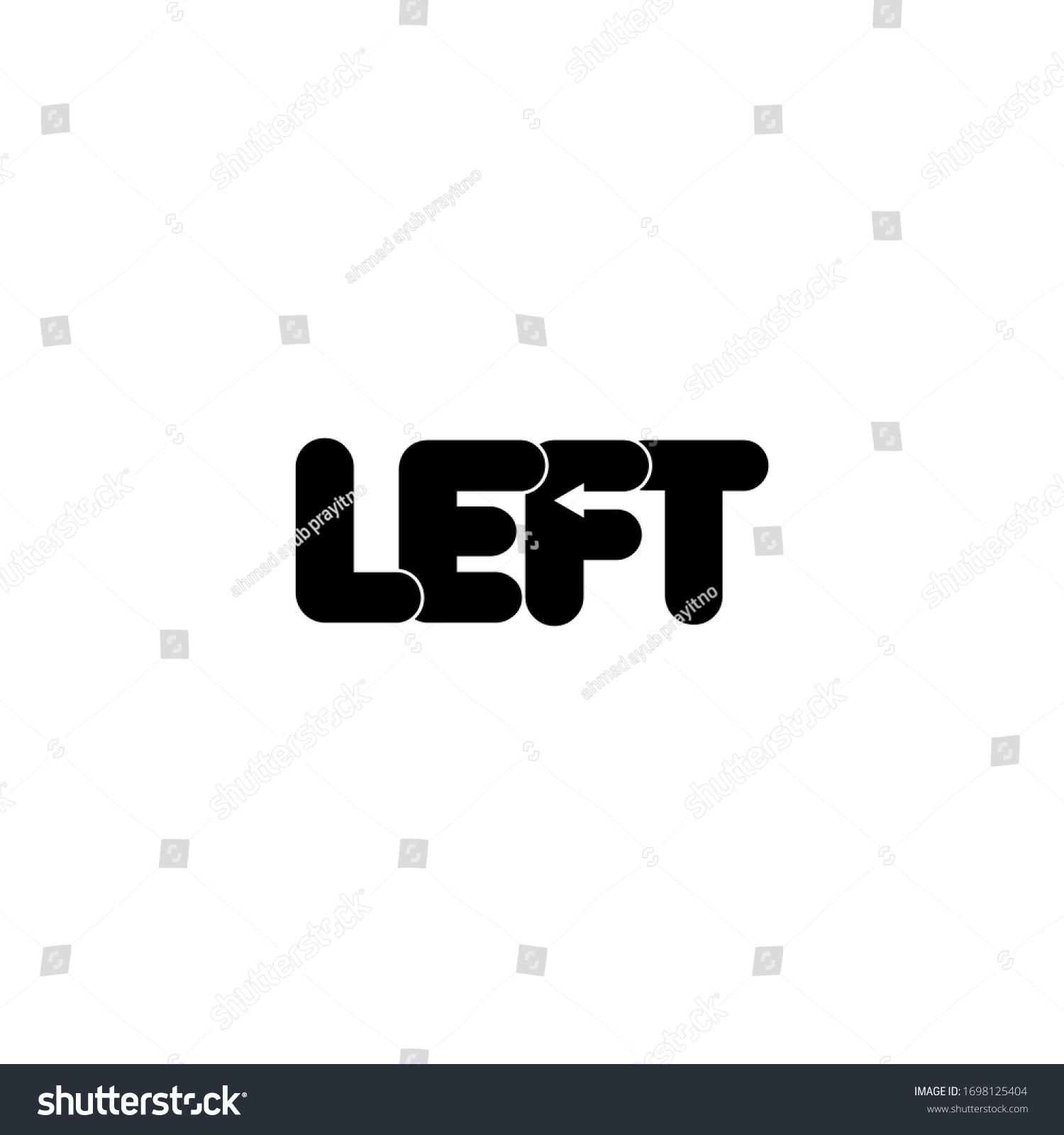 Left Letter Original Monogram Logo Design Stock Vector (Royalty Free ...