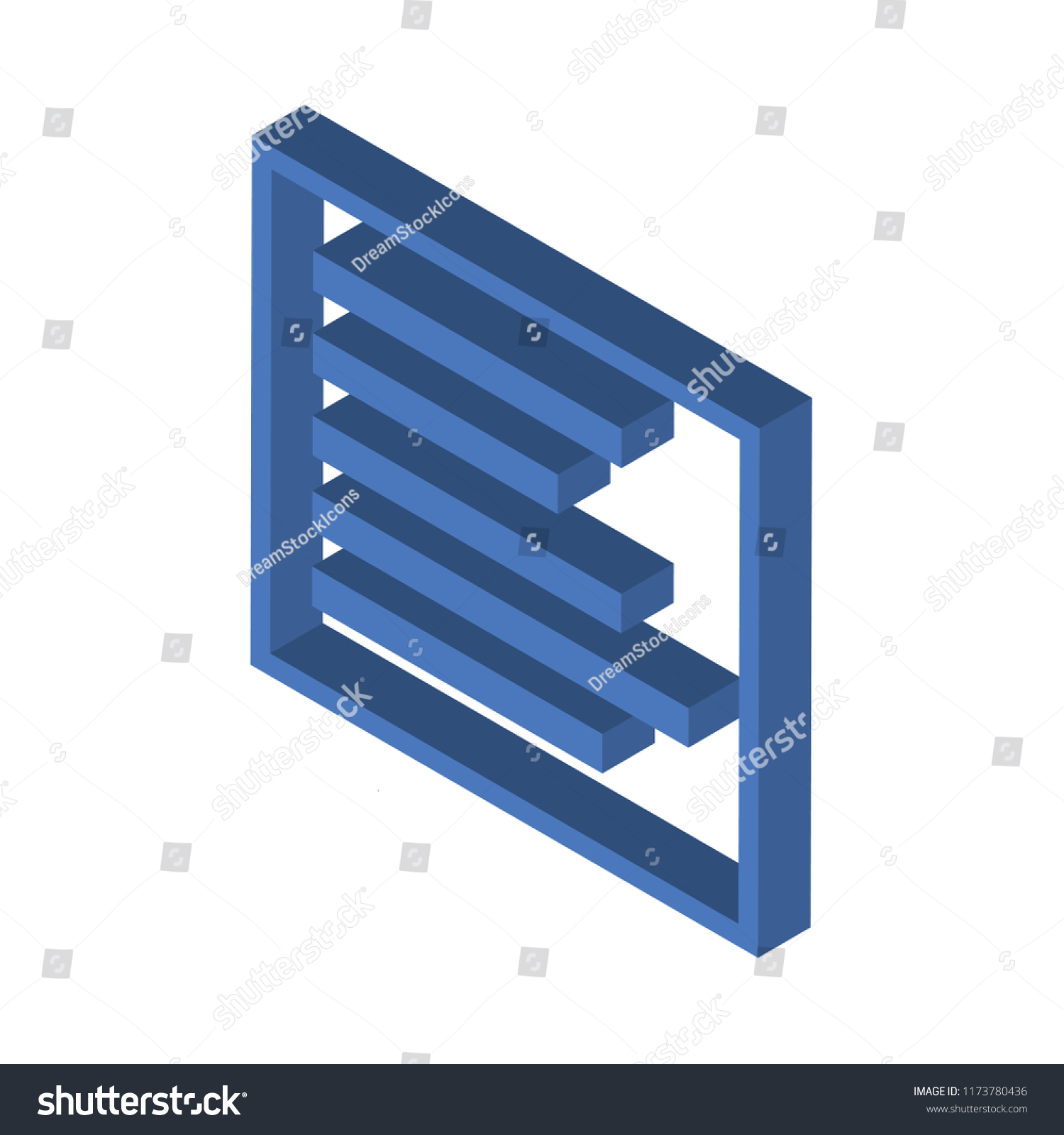Left Side Alignment Isometric Left Top Stock Vector (Royalty Free ...