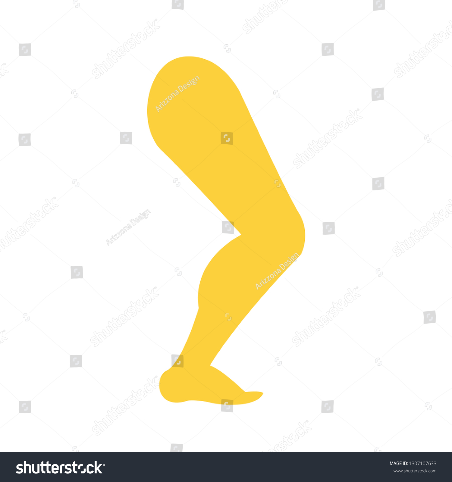Leg Emoji Vector Stock Vector (Royalty Free) 1307107633