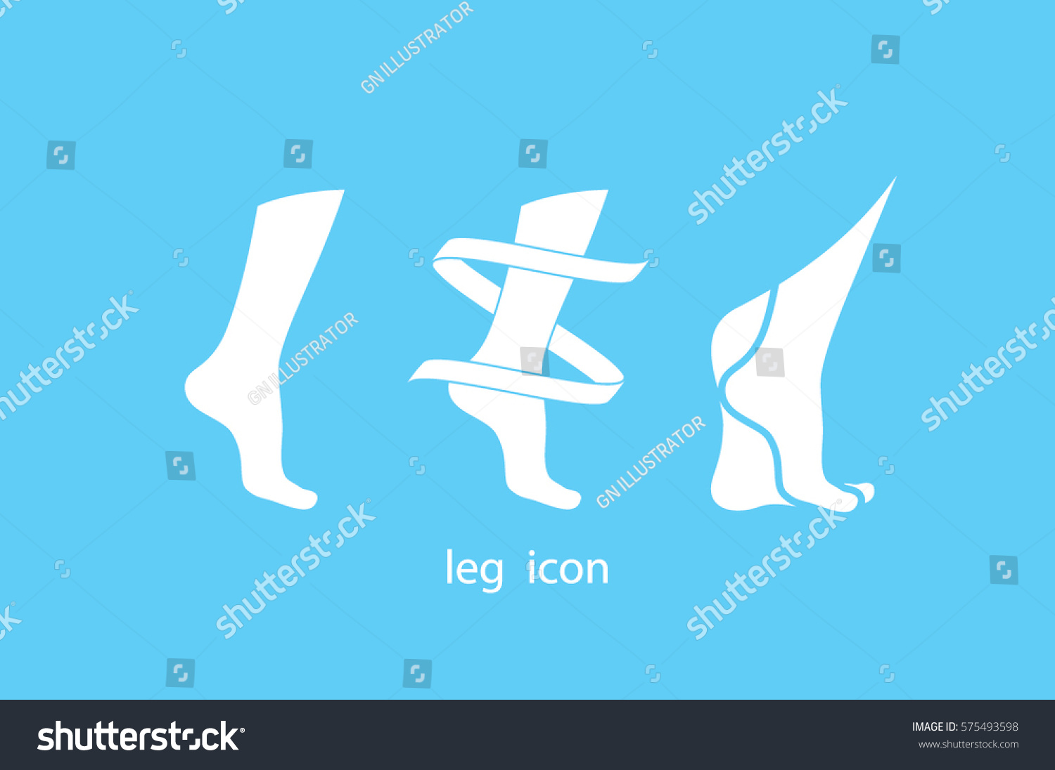 Leg Icon Vector Illustration Stock Vector (Royalty Free) 575493598