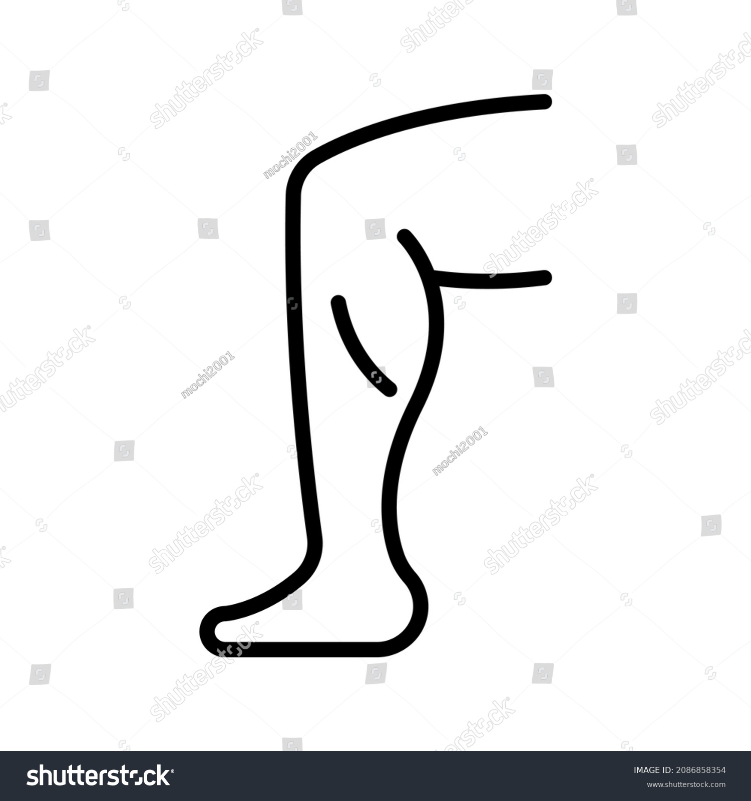 Leg Vector Icon Isolated On White Stock Vector (Royalty Free ...