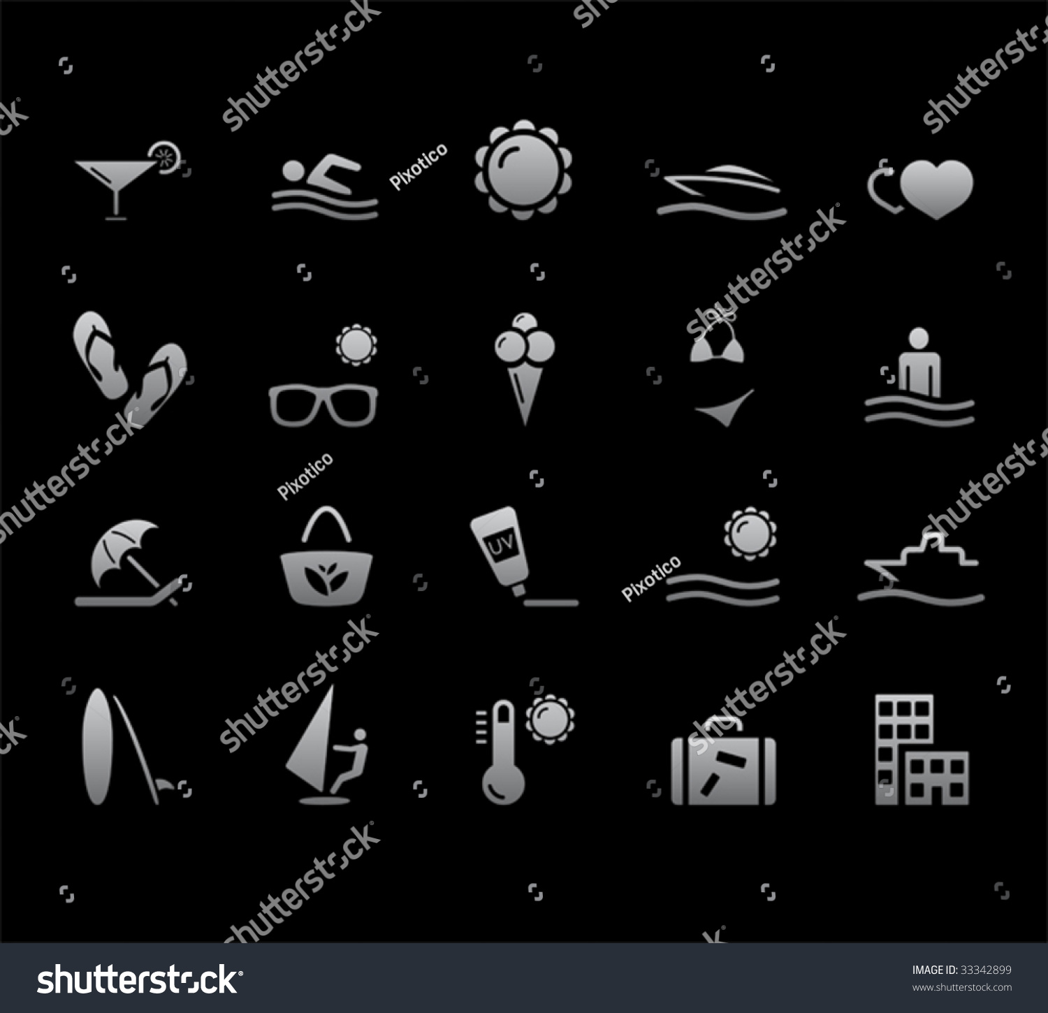Leisure Icons Stock Vector (Royalty Free) 33342899