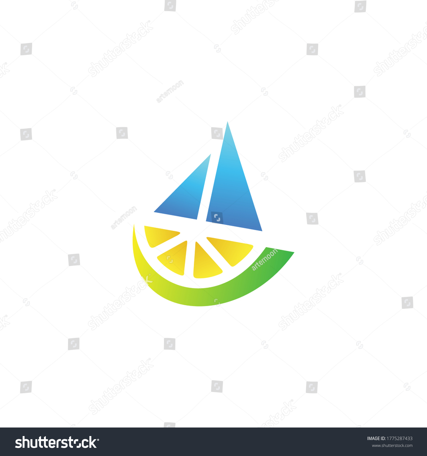 Lemon Ship Logo Design Stock Vector (Royalty Free) 1775287433 ...