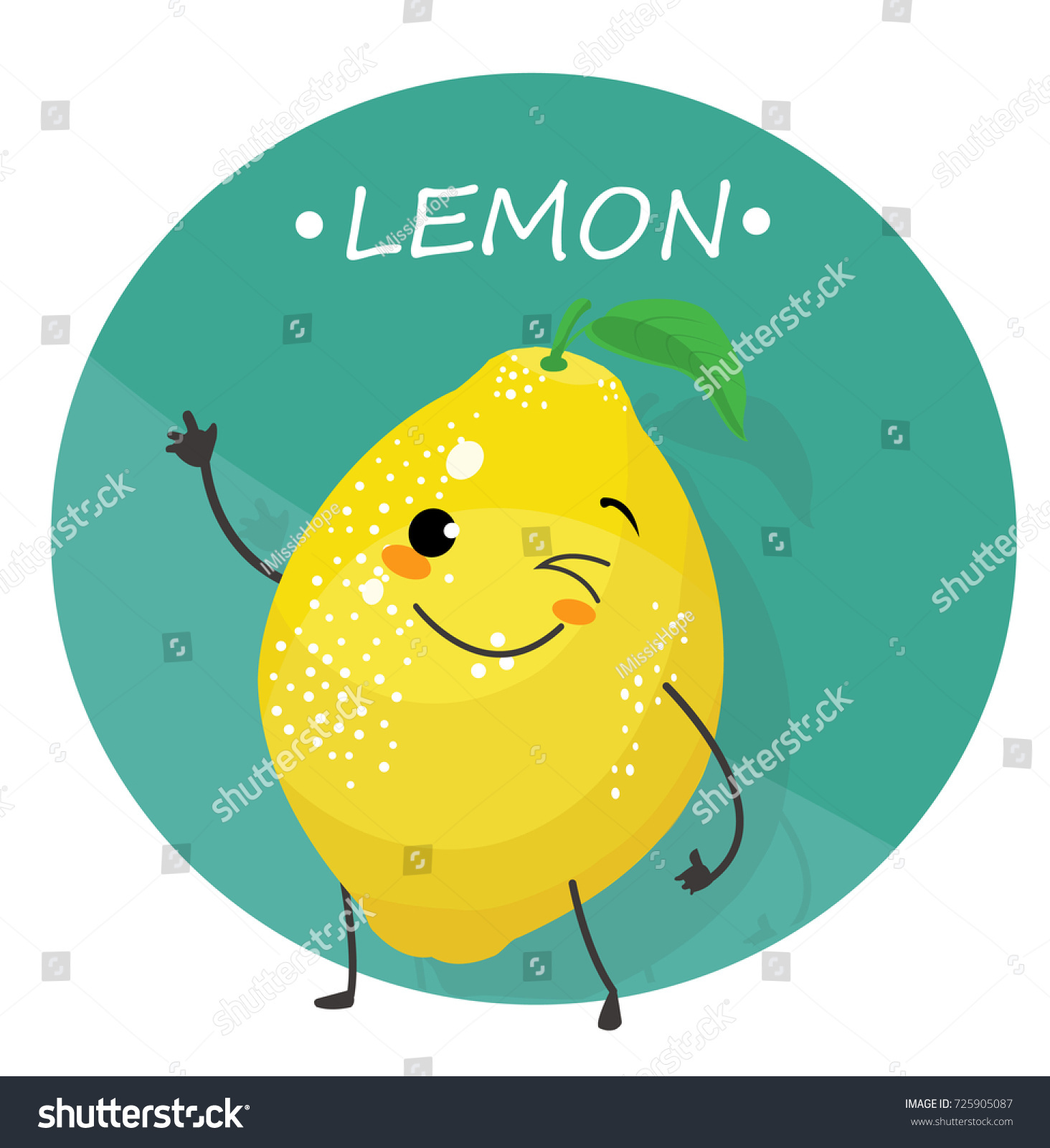 Lemon Cartoon Vector Illustration Stock Vector (Royalty Free) 725905087