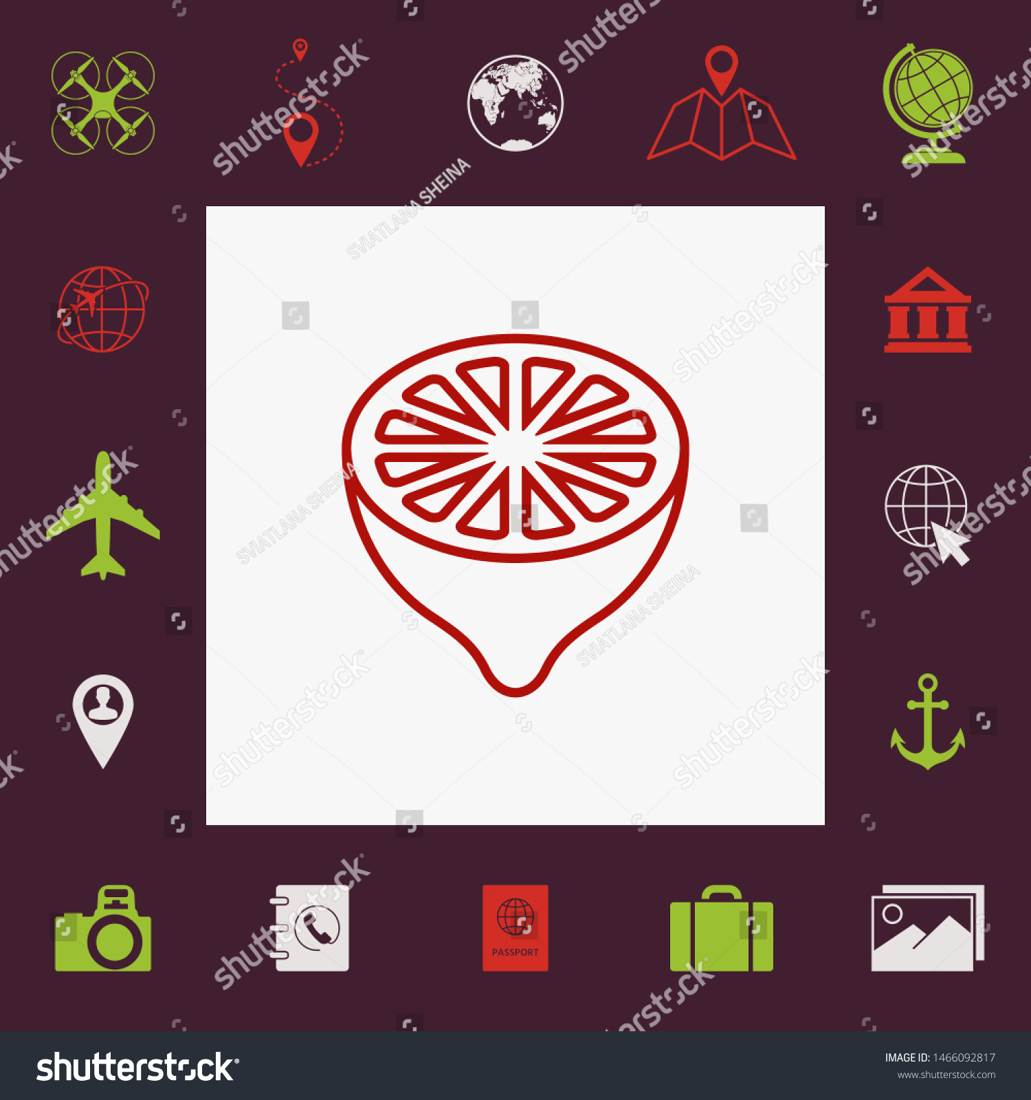 Lemon Half Fruit Crosssection Line Icon Stock Vector (Royalty Free ...