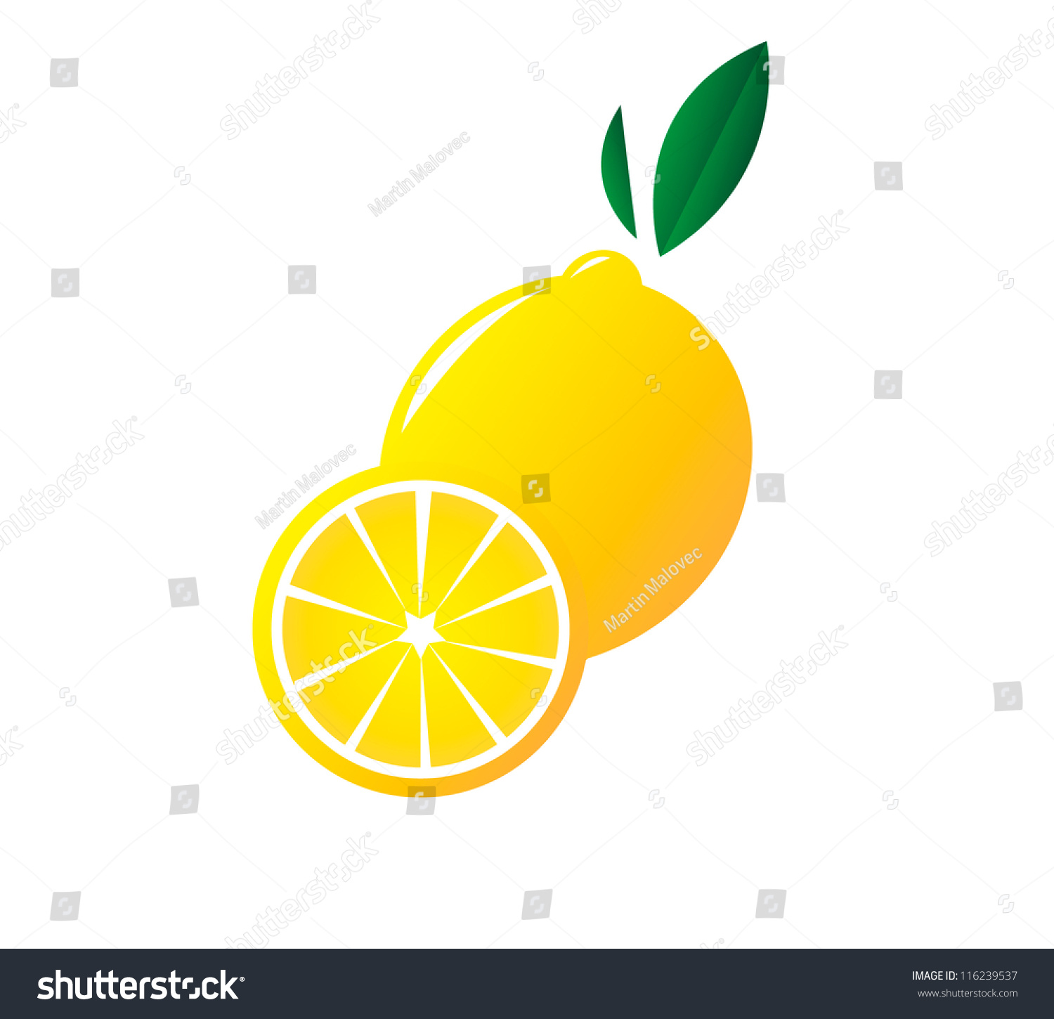 Lemon Icon Stock Vector (Royalty Free) 116239537