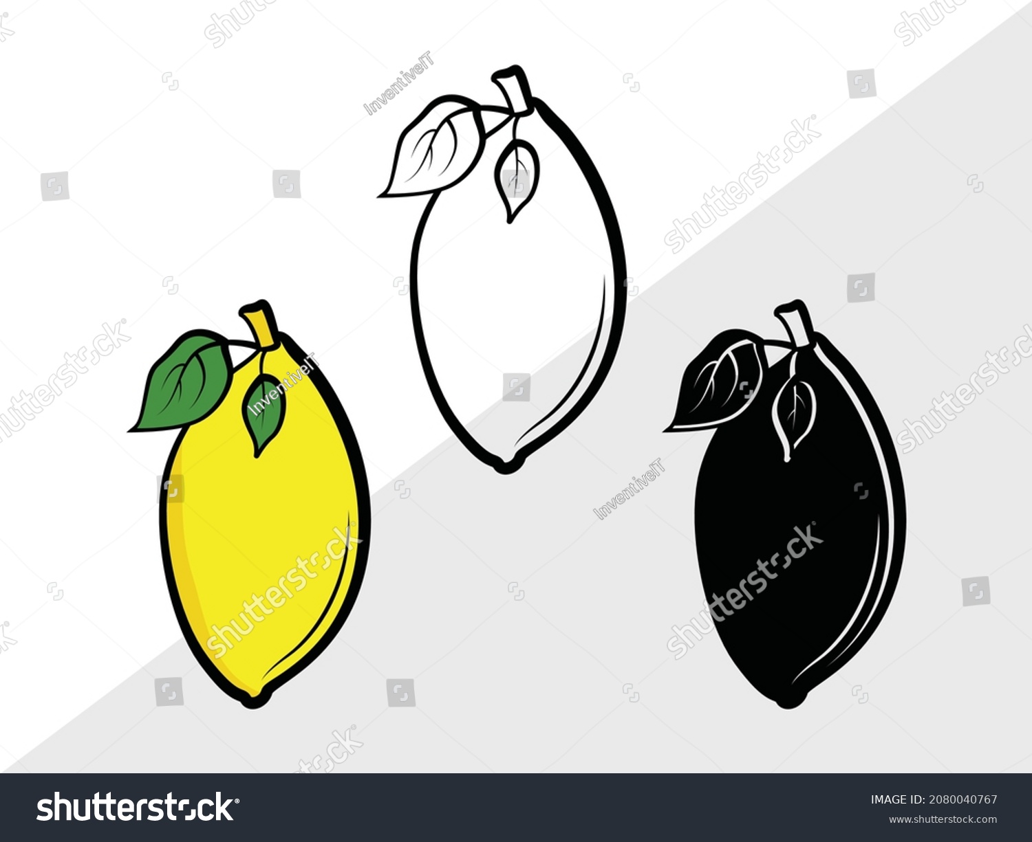 Lemon Lemon Slice Printable Vector Illustration Stock Vector (Royalty ...