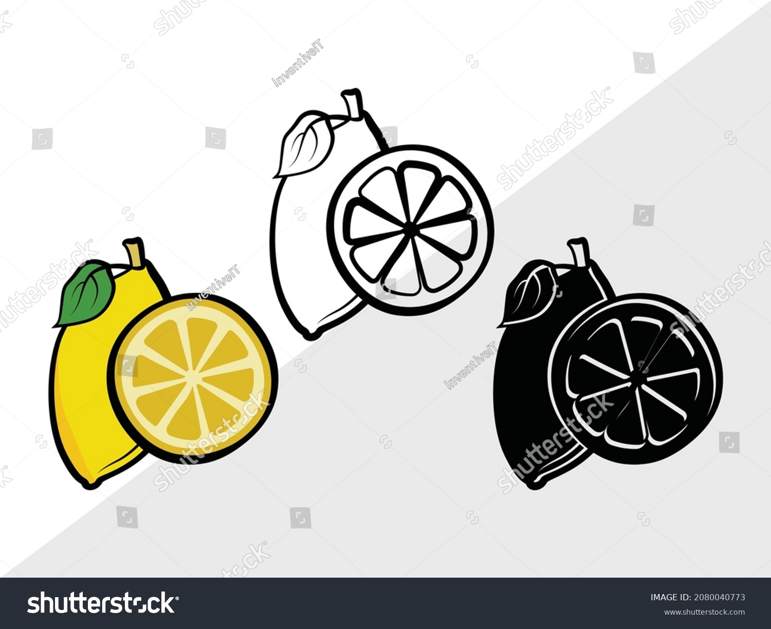 Lemon Lemon Slice Printable Vector Illustration Stock Vector (Royalty ...