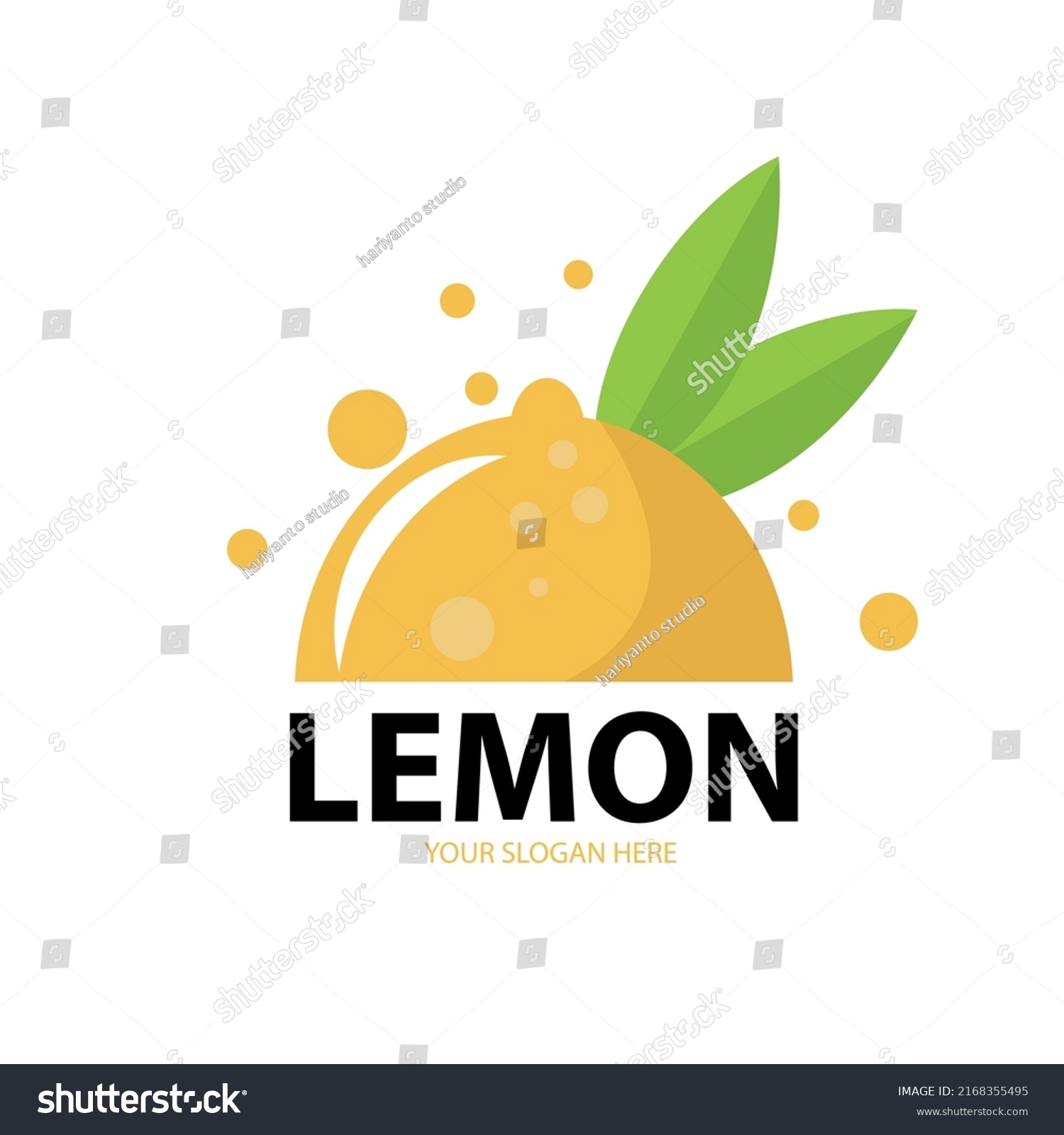 Lemon Logo Vector Fresh Fruit Leaf Stock Vector (Royalty Free ...