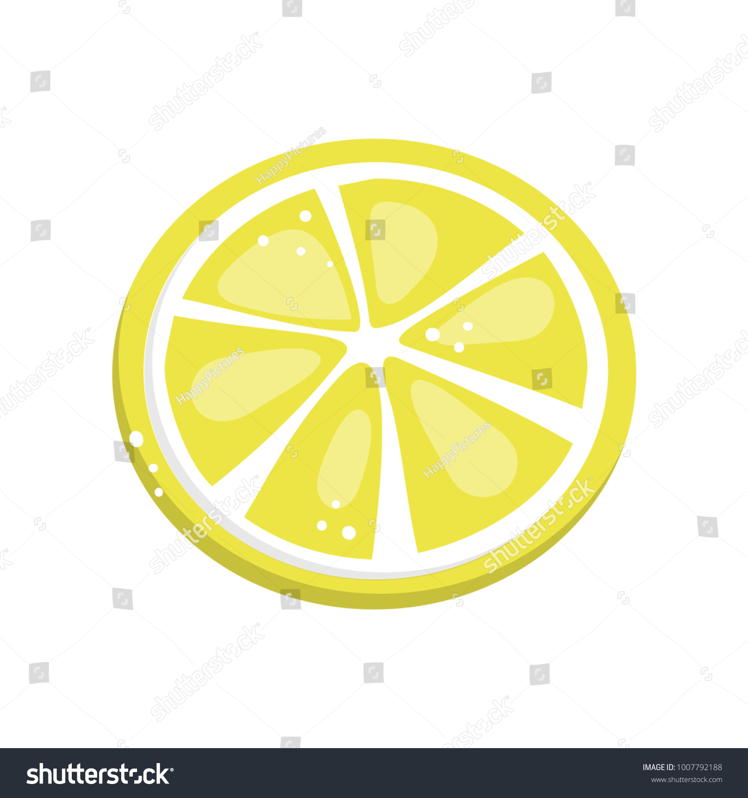Lemon Slice Cartoon Vector Illustration: เวกเตอร์สต็อก (ปลอดค่า ...
