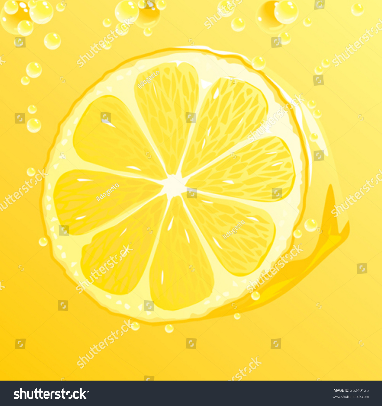 Lemon Bubbles Vector Illustration: vector de stock (libre de regalías ...