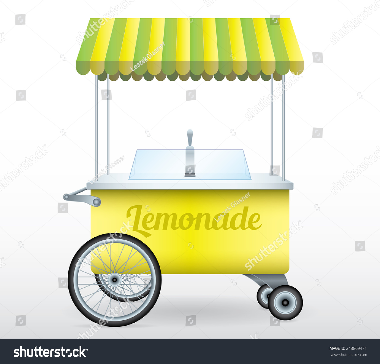 Lemonade Stand Cart Vector Illustration Isolated Stock Vector (Royalty ...