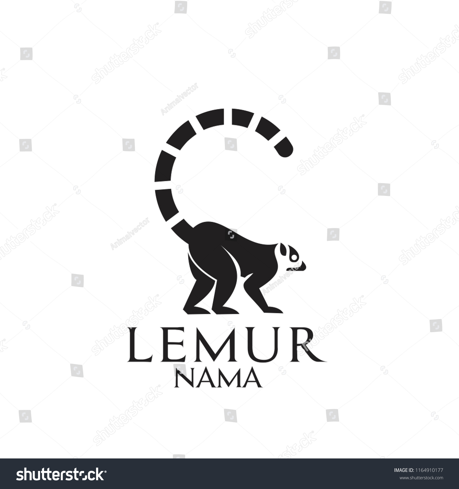 Lemur Logo Icon Designs Stock Vector (Royalty Free) 1164910177