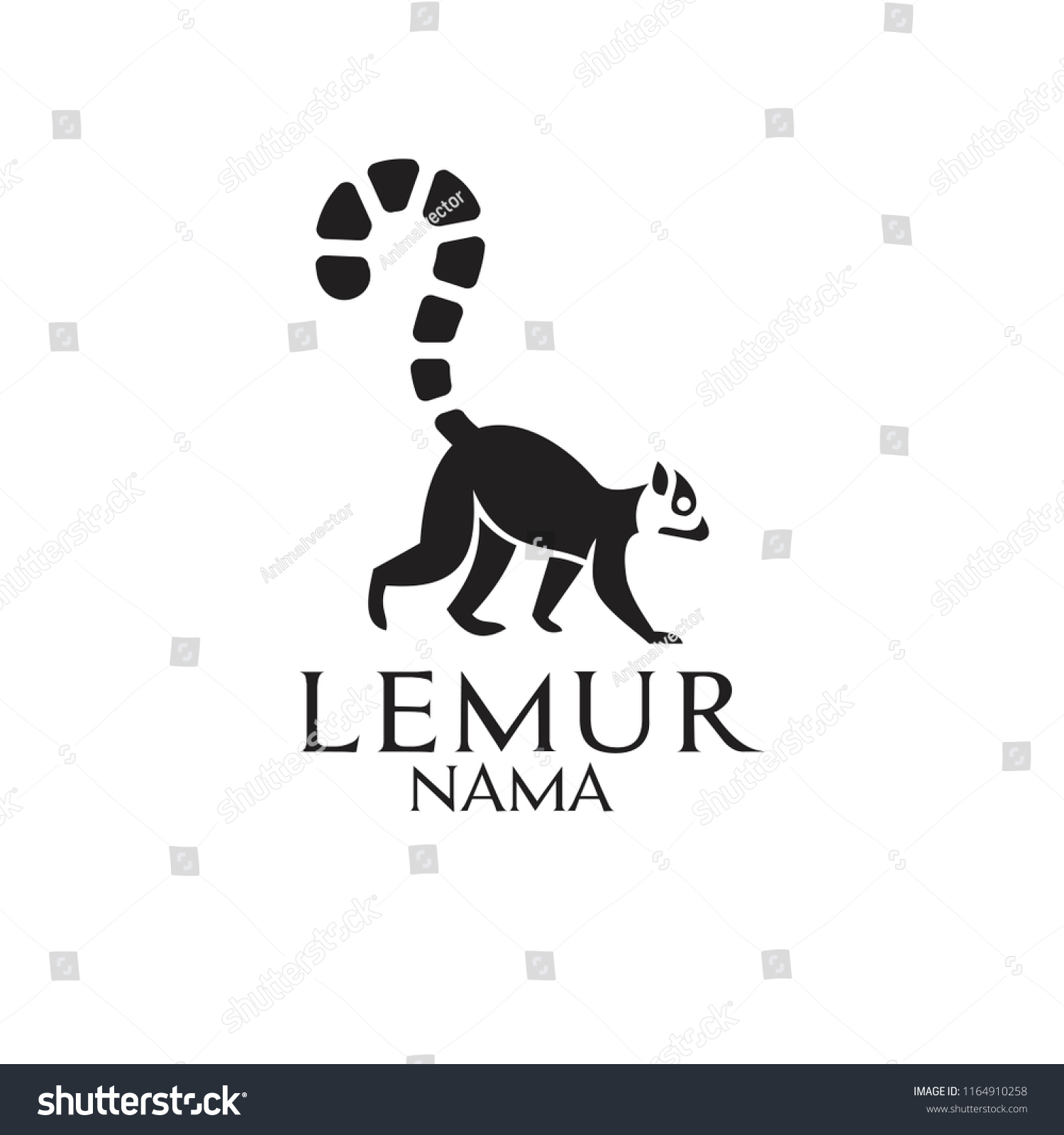 Lemur Logo Icon Designs Stock Vector (Royalty Free) 1164910258