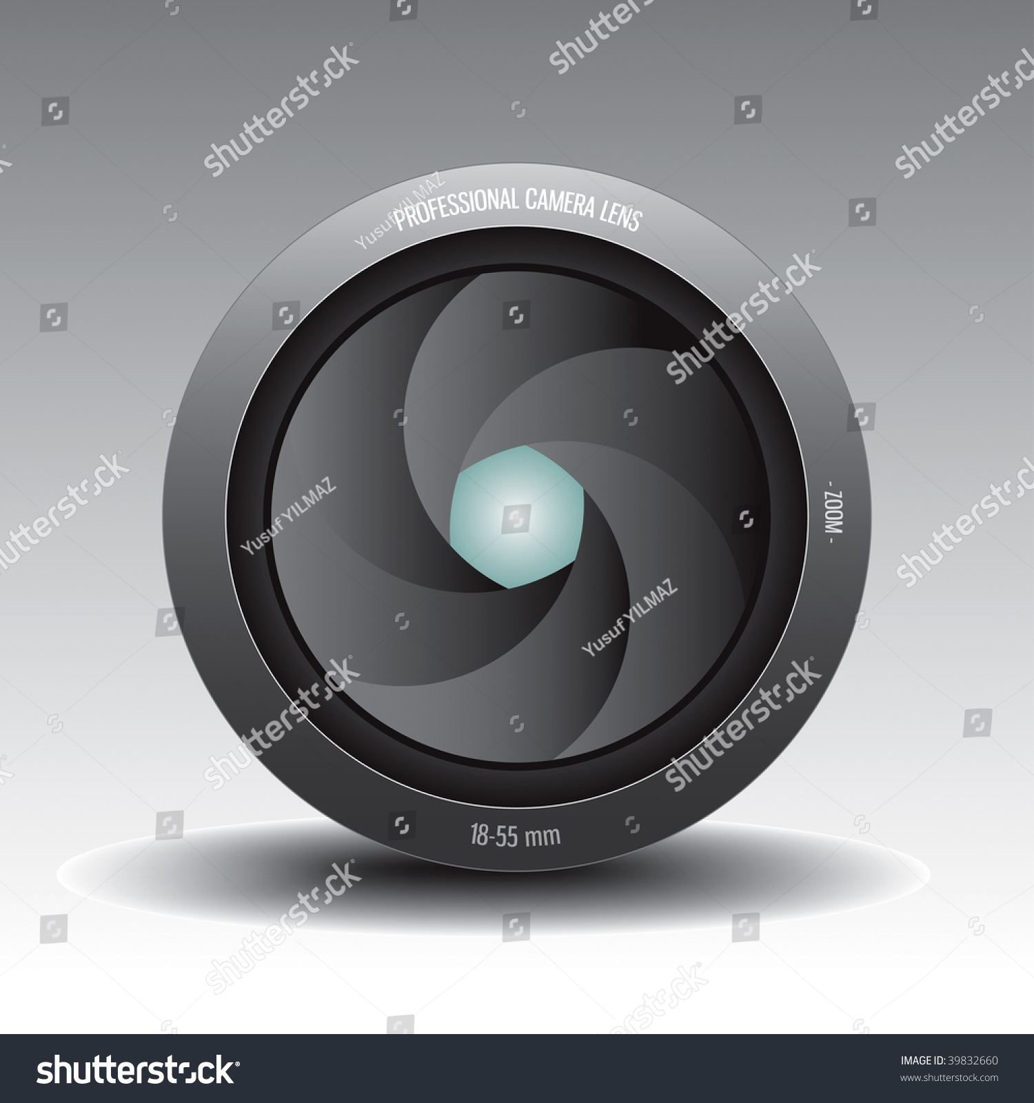 Lens 3 Drawing Stock Vector (Royalty Free) 39832660