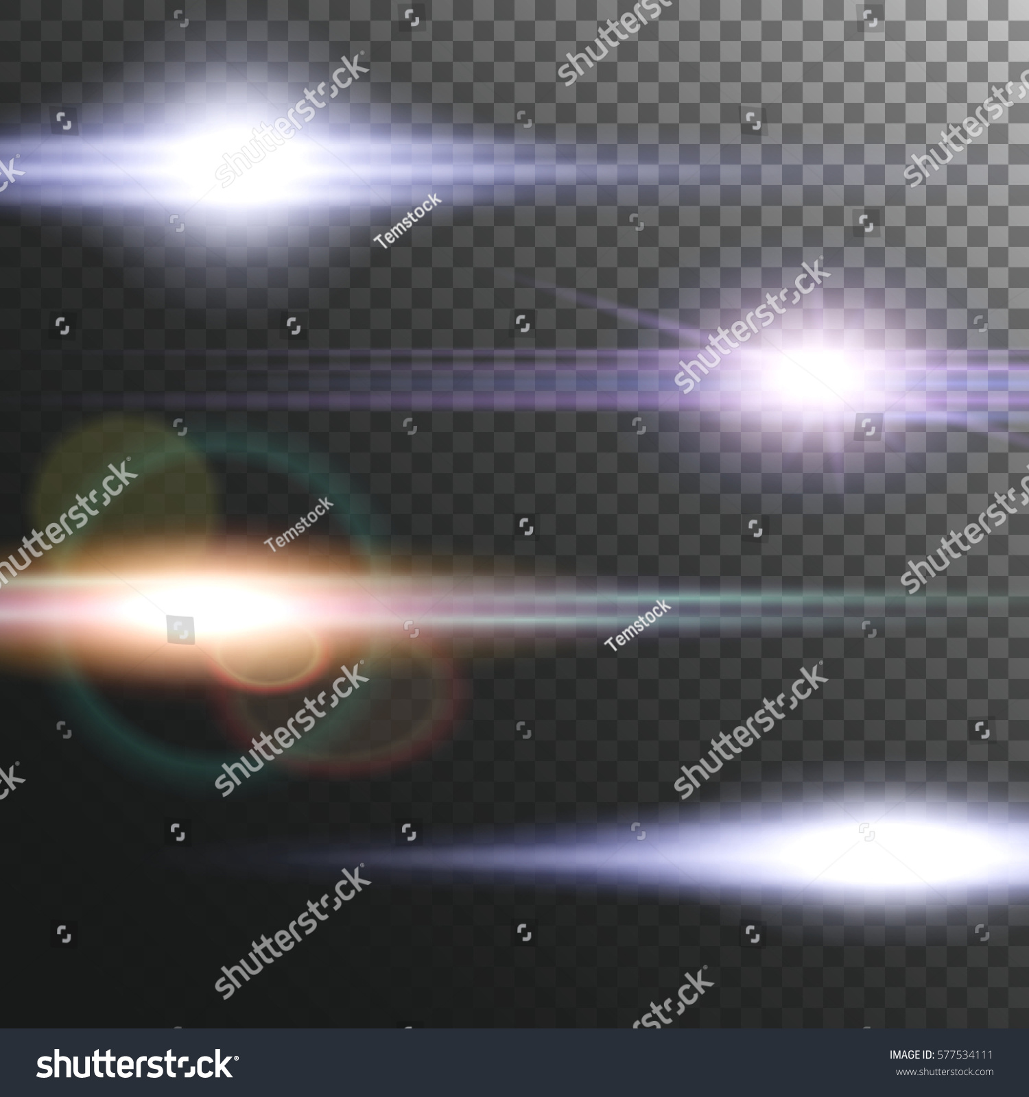 Lens Flare Vector Effect Collection Transparent: เวกเตอร์สต็อก (ปลอดค่า ...