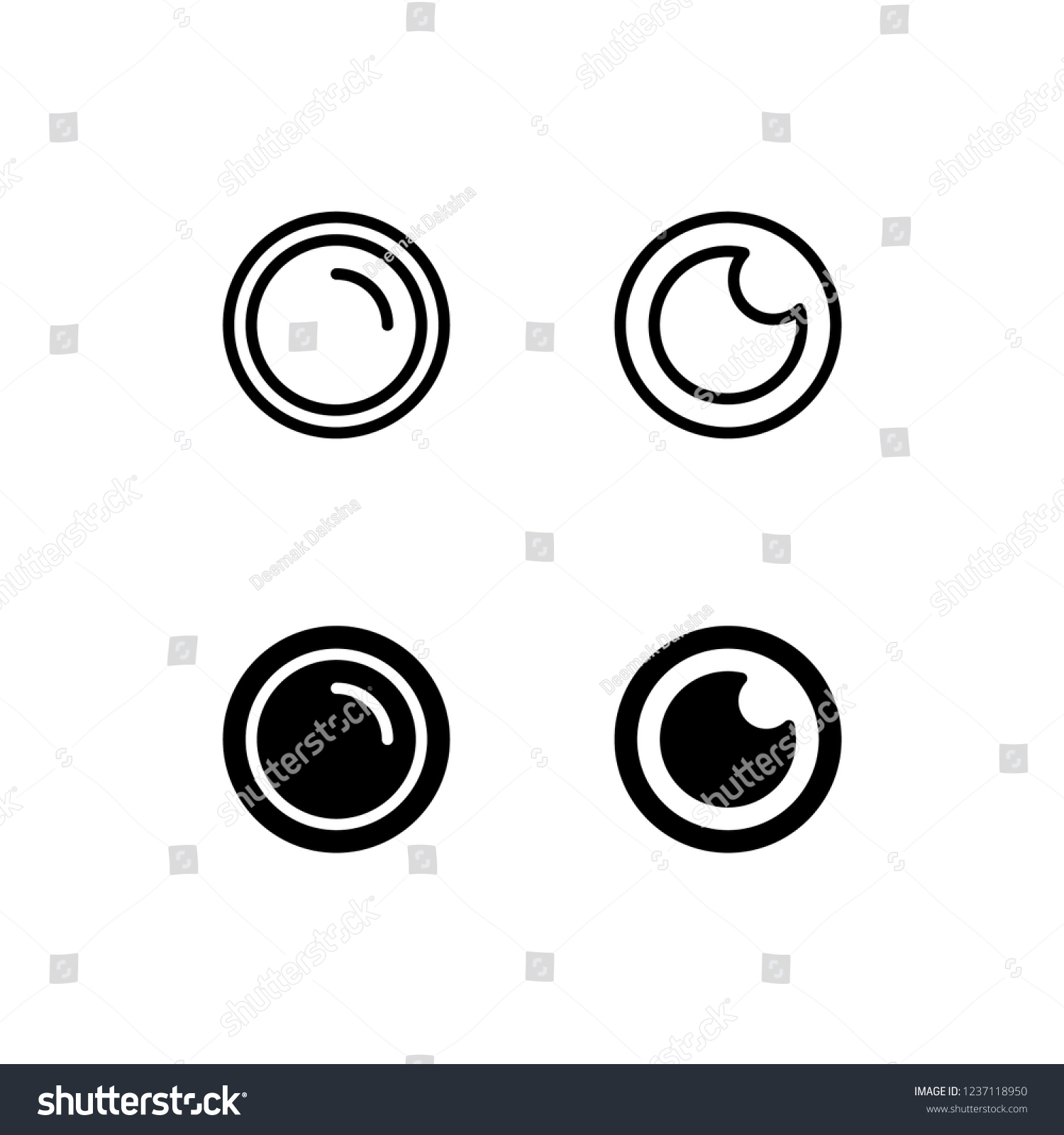 Lens Icon Logo Vector Symbol Aperture Stock Vector (Royalty Free ...