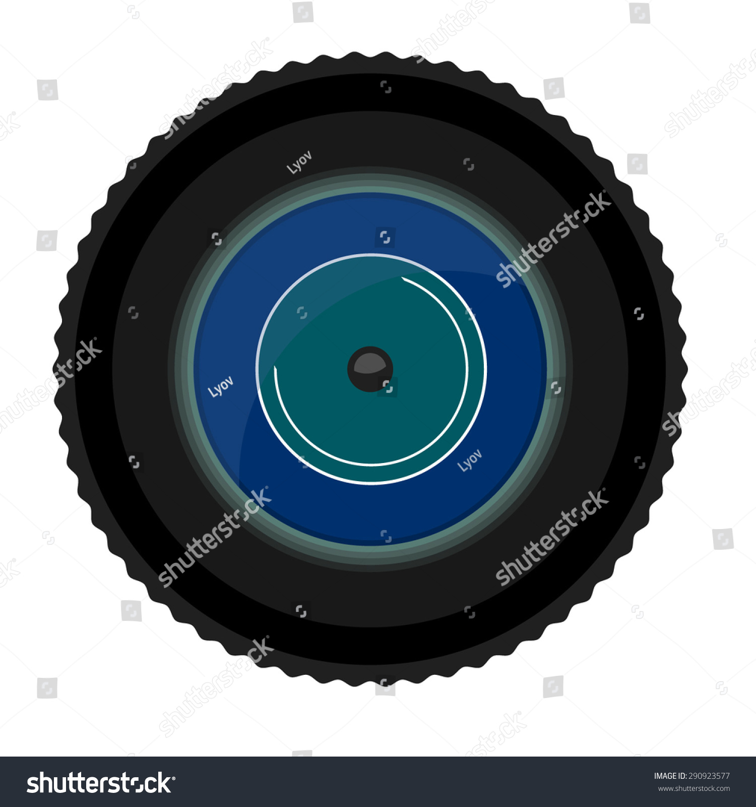 Lens Isolated White Background Stock Vector (Royalty Free) 290923577 ...