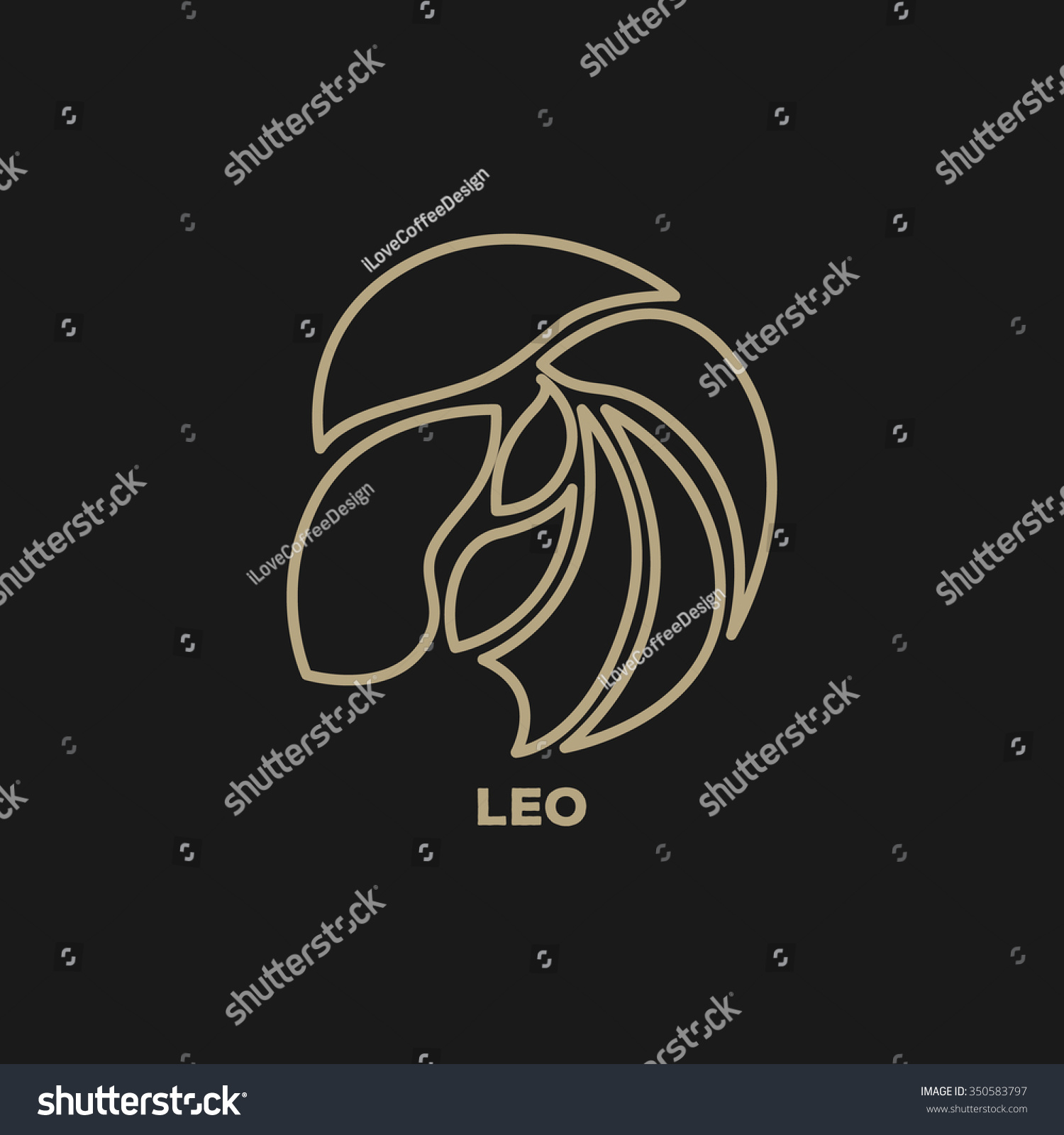 Leo Logo Vector: vector de stock (libre de regalías) 350583797 ...
