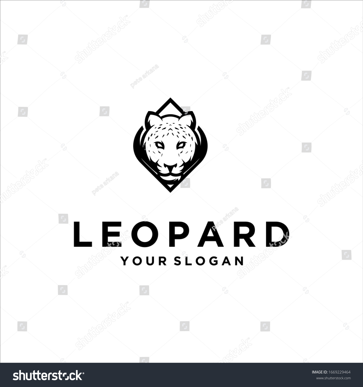 Leopard Logo Design Vector Image Monogram Stock Vector (Royalty Free ...