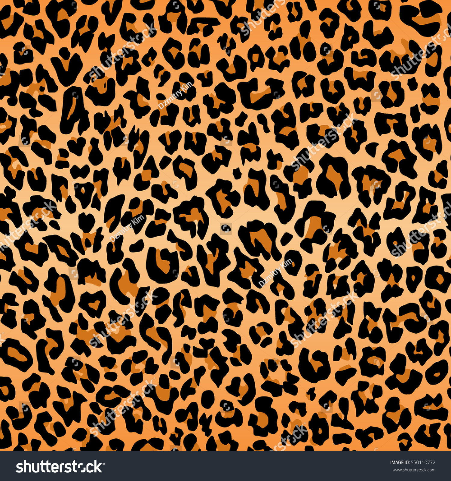 Leopard Pattern Texture Repeating Seamless Orange Stock Vector (Royalty ...