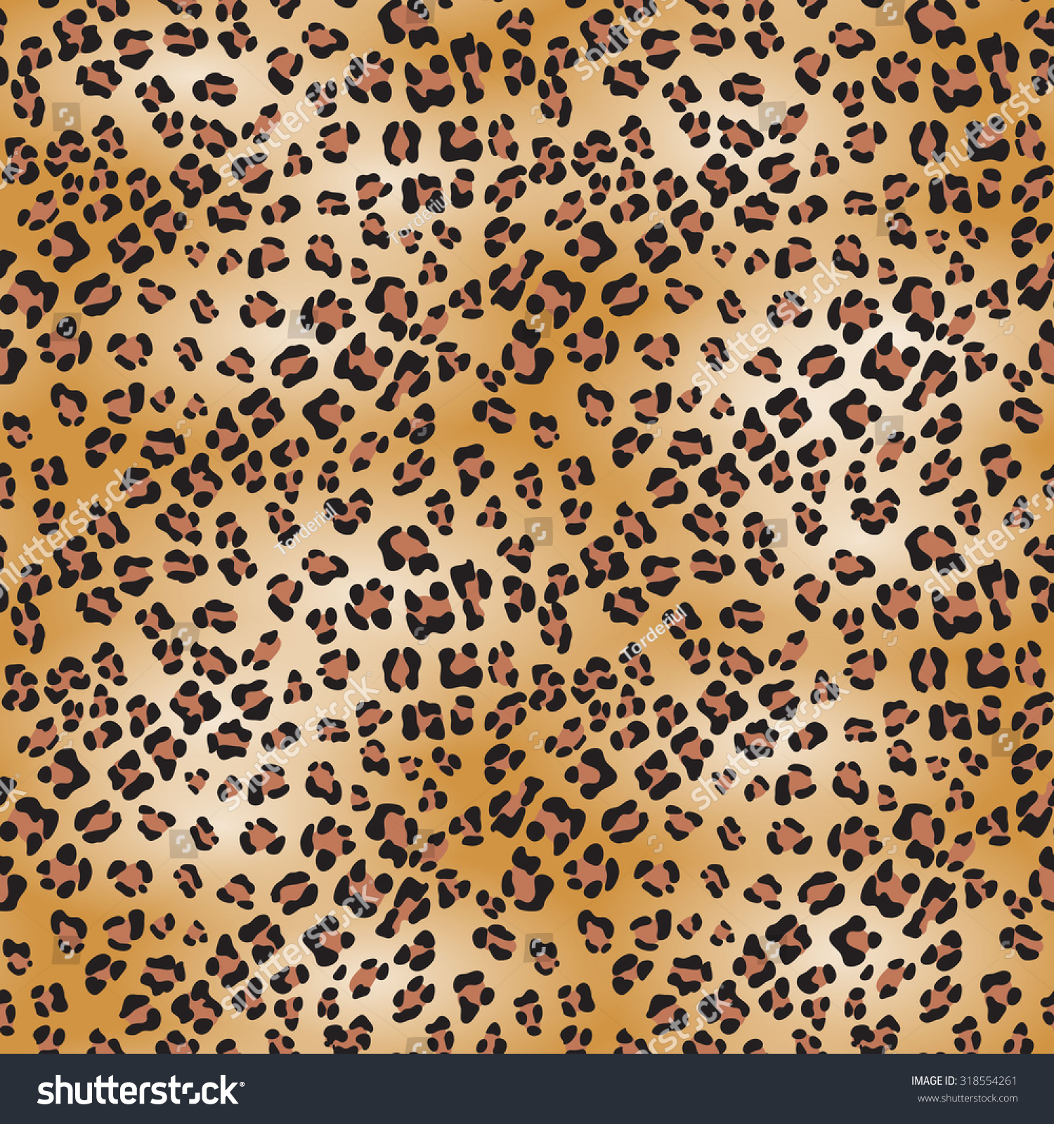 Leopard Realistic Vector Seamless Texture Print Stock Vector (Royalty ...