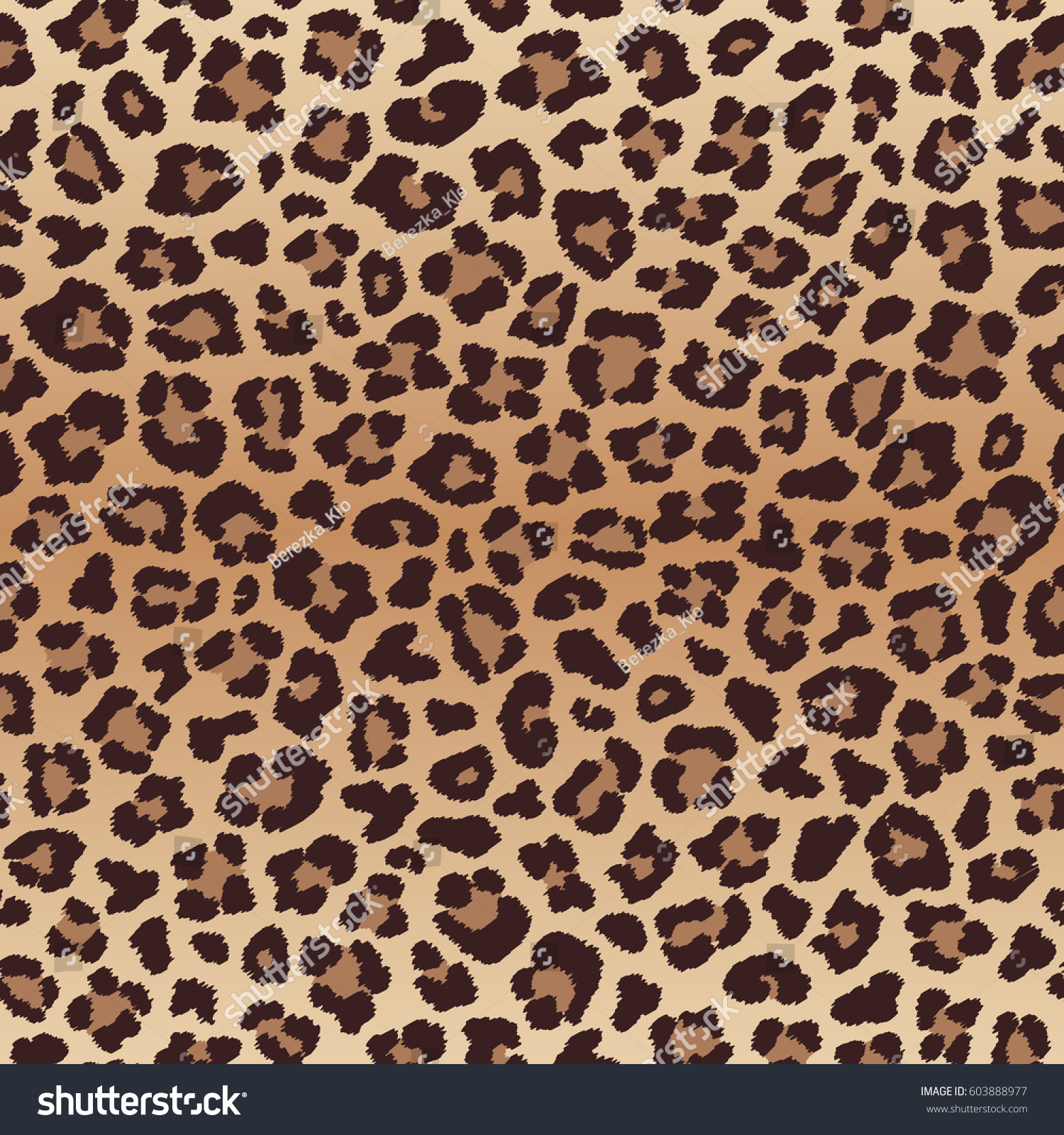 Leopard Seamless Pattern Imitation Leopard Skin: vector de stock (libre ...