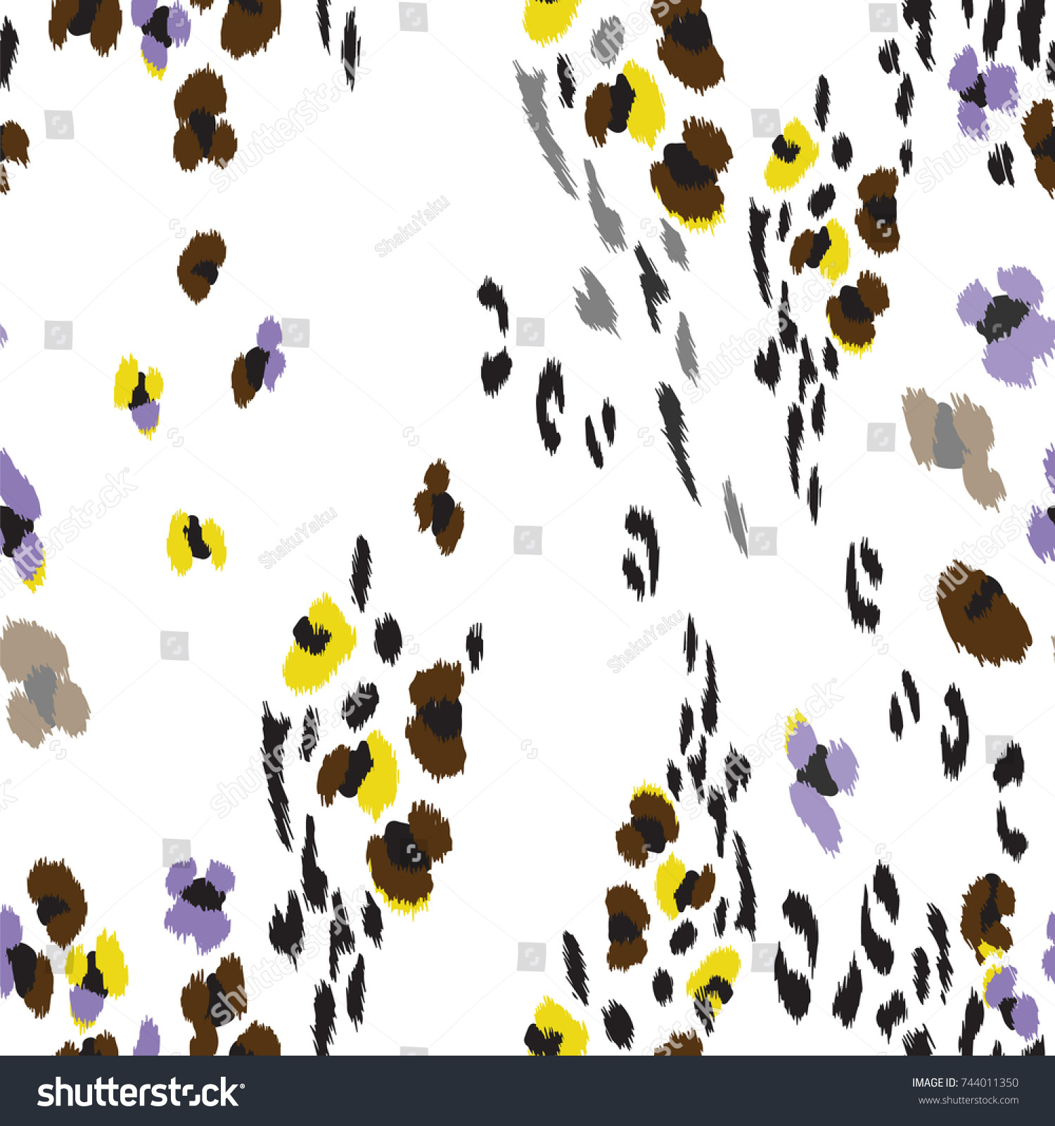 Leopard Seamless Pattern Dot Design Printed Stock Vector (Royalty Free ...