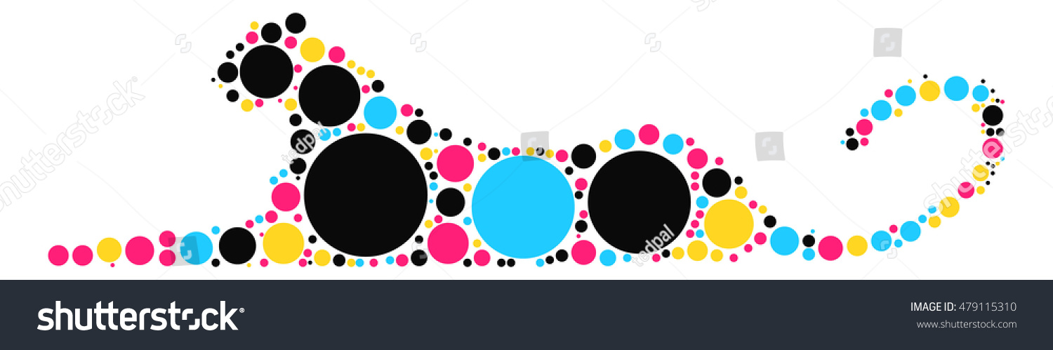 Leopard Shape Vector Design By Color Stock Vector (Royalty Free ...
