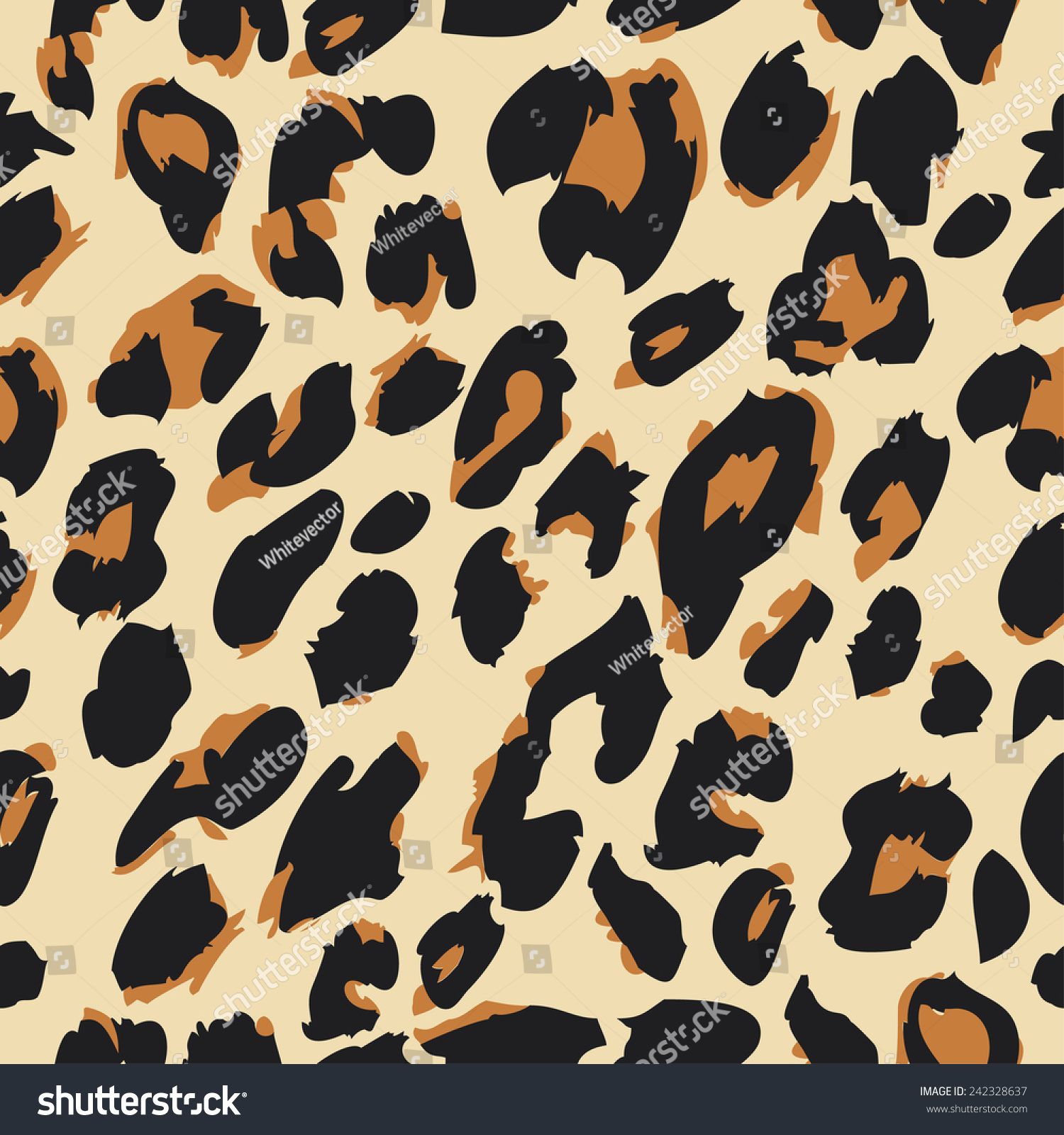 Leopard Skin Patern Repeating Seamless Vector Stock Vector (Royalty ...
