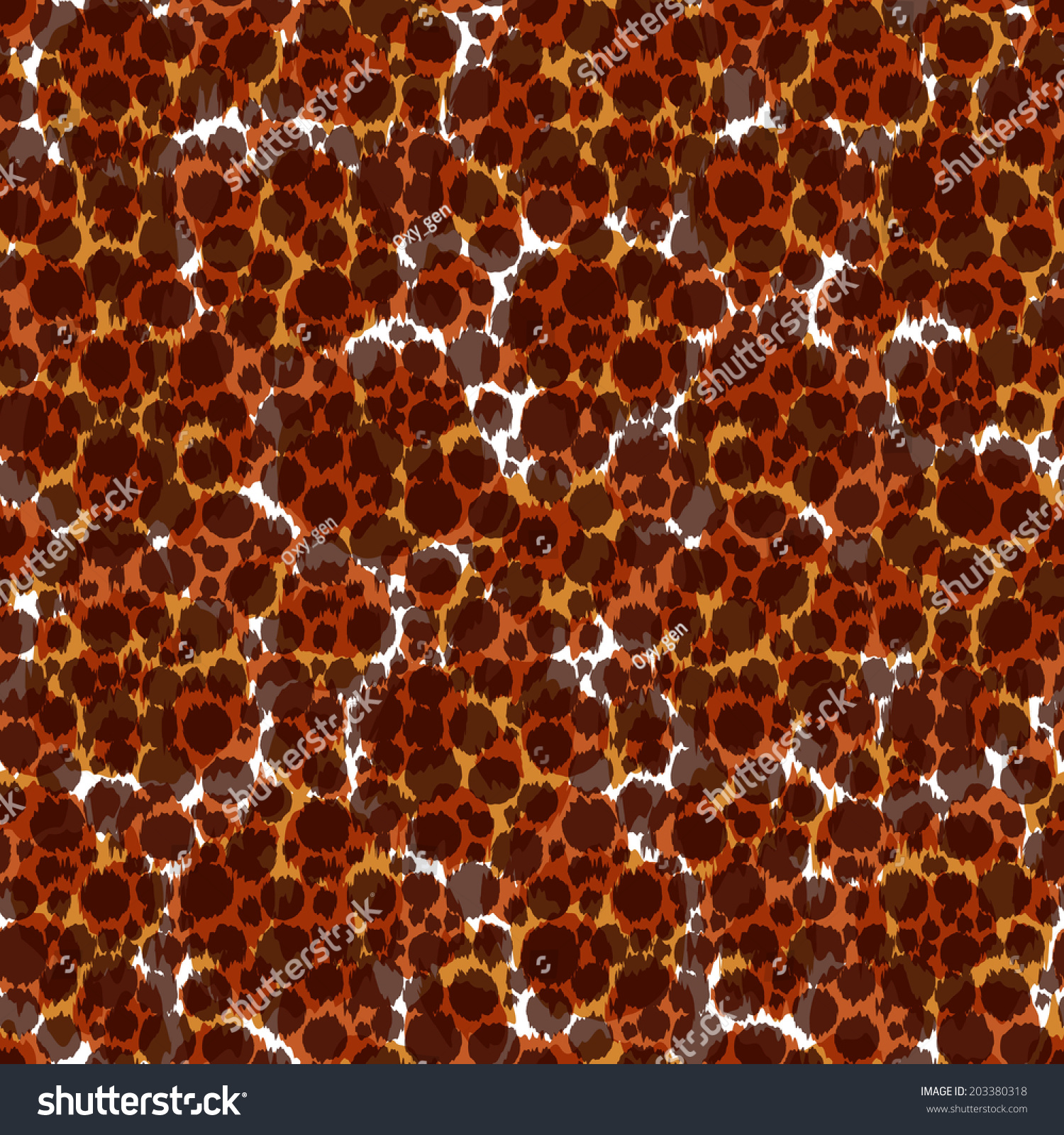 Leopard Skin Seamless Pattern Vector Illustration Stock Vector Royalty