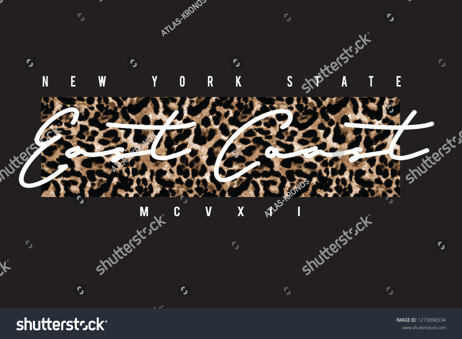 Leopard Slogan Graphic Stock Vector (Royalty Free) 1273096534 ...