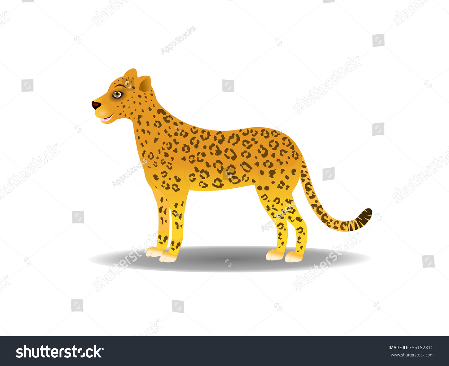 Leopard Expressions Cartoon Vector Image Stock Vector (Royalty Free ...