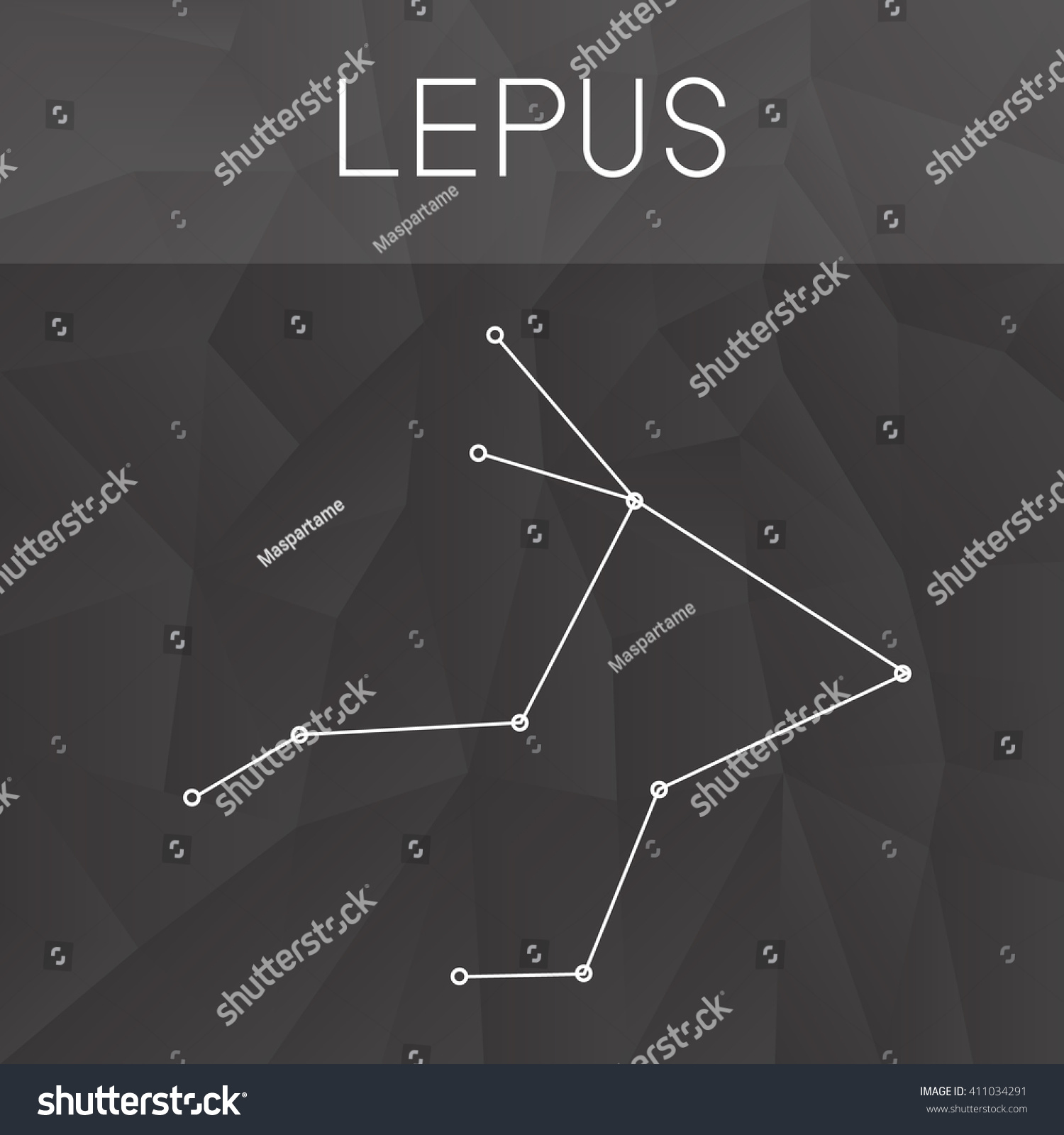 Lepus Constellation Stock Vector (Royalty Free) 411034291