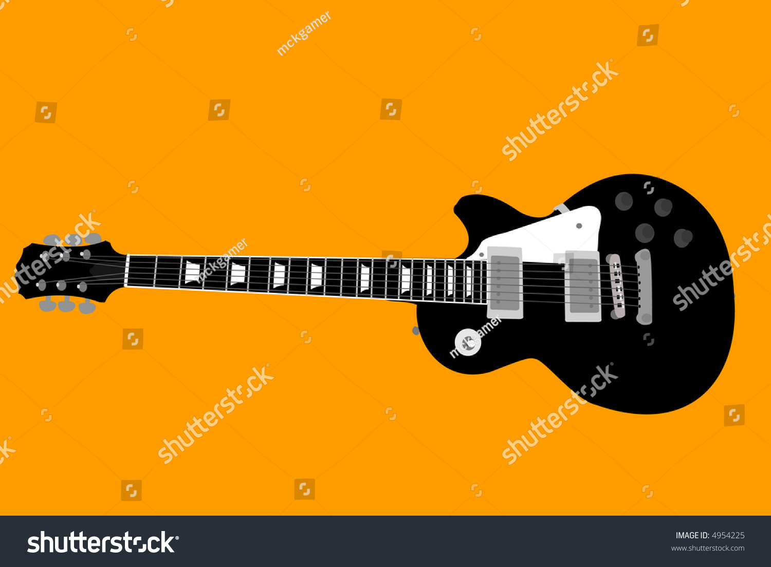Les Paul Electric Guitar Vector Stock Vector (Royalty Free) 4954225