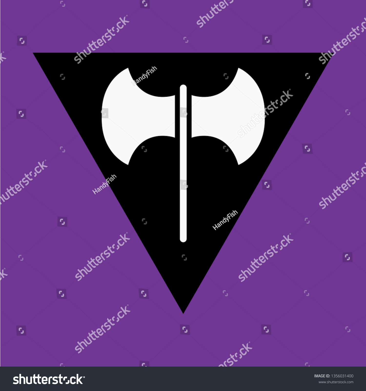 Lesbian Labrys Pride Flag Vector Illustration Stock Vector Royalty