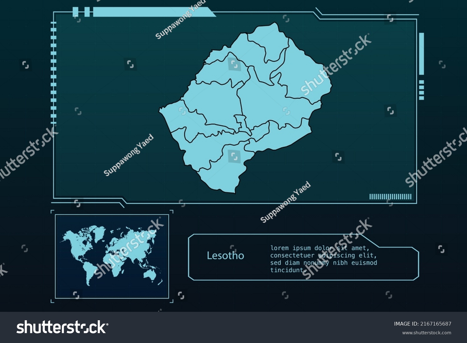 Lesotho Map Futuristic Infographic Map Element Stock Vector (Royalty Free) 2167165687 | Shutterstock