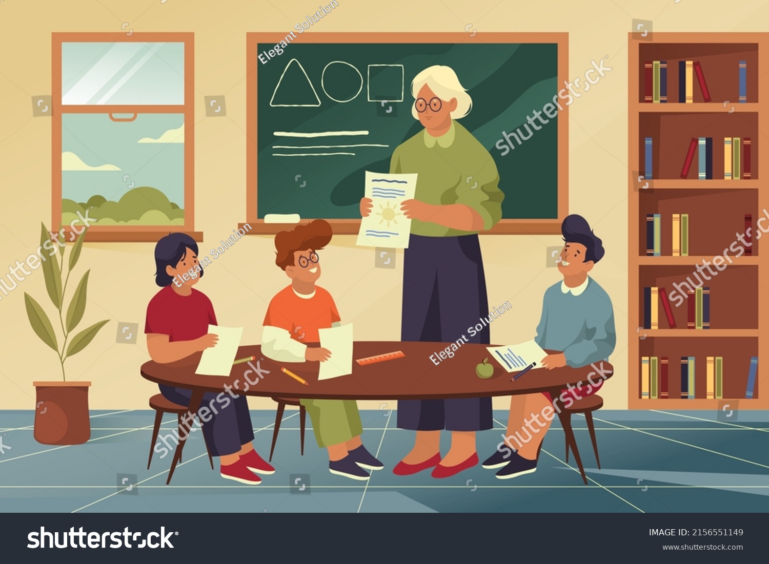 Lesson Primary School Vector Banner Stock Vector (Royalty Free ...