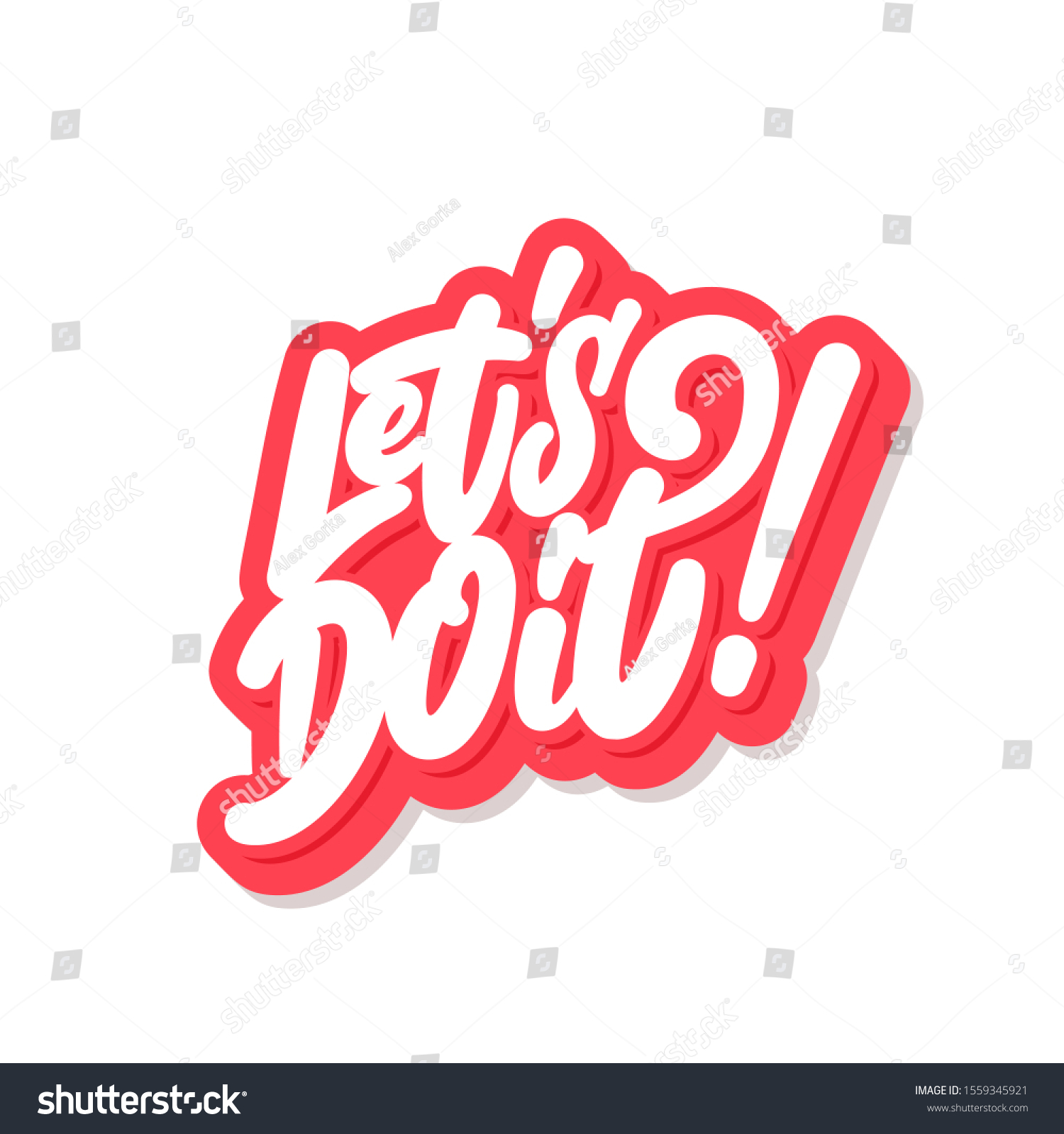 Lets Do Vector Lettering Stock Vector (Royalty Free) 1559345921