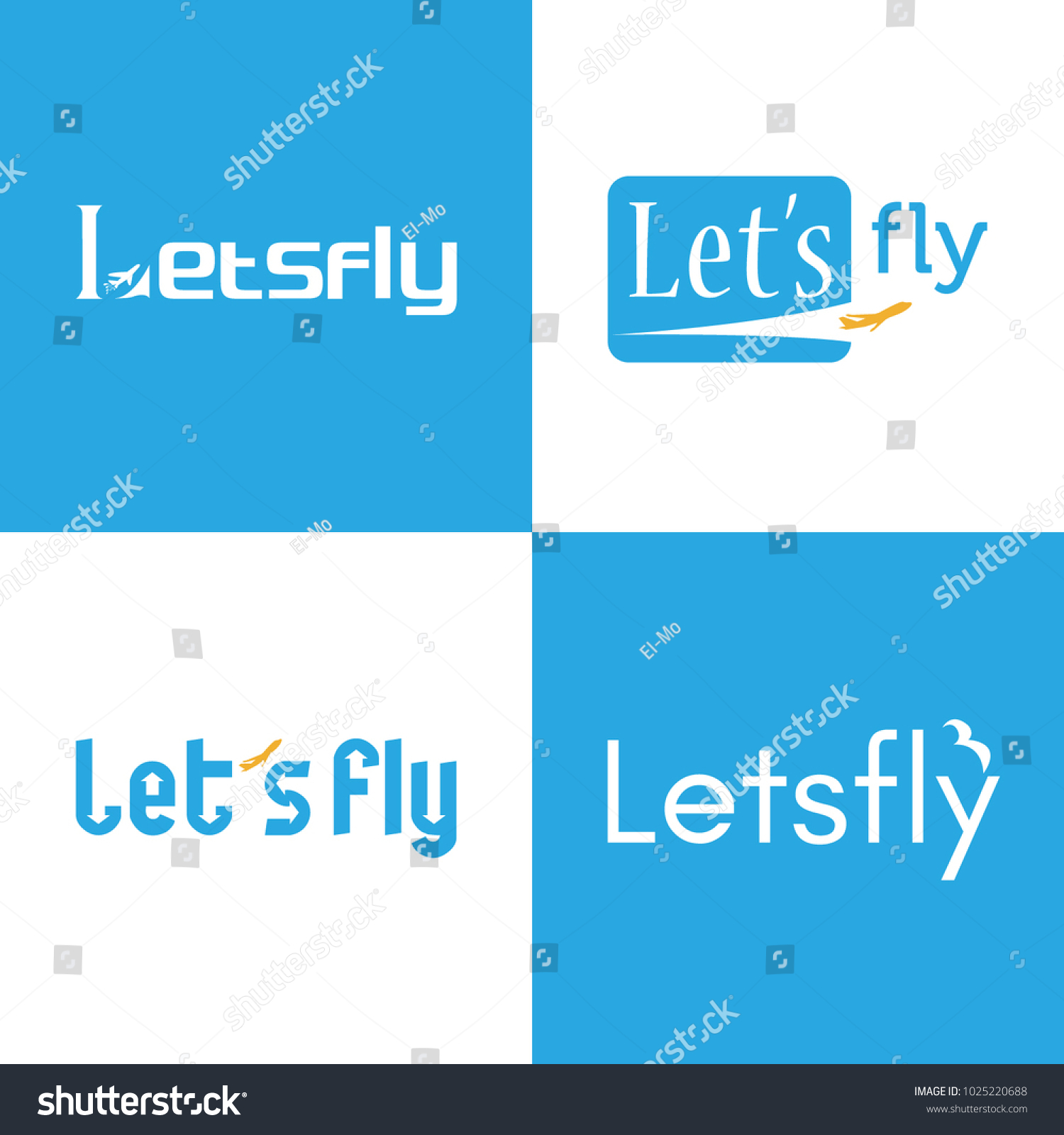 Lets Fly Logo Vector Illustration: vector de stock (libre de regalías ...
