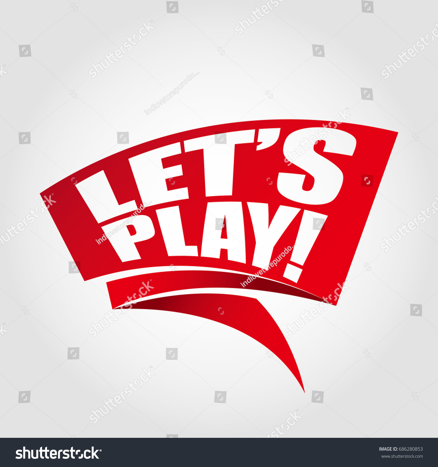 Lets Play Banner Stock Vector (Royalty Free) 686280853