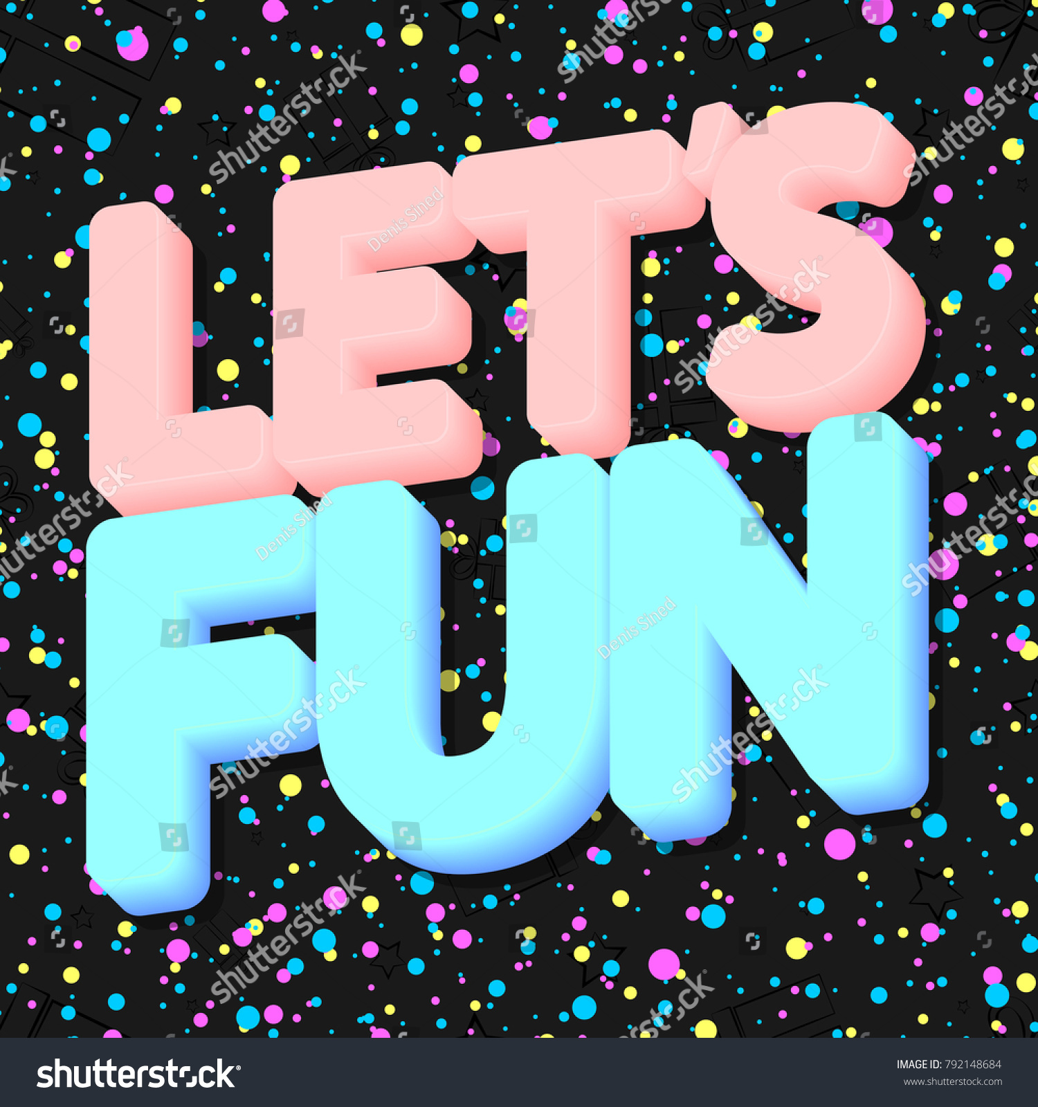 Lets Fun Poster Design Template Background Stock Vector (Royalty Free ...